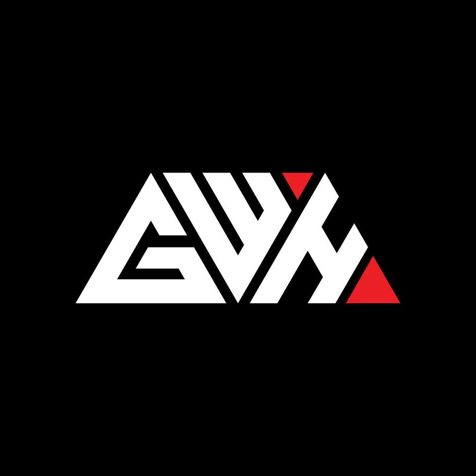 GWH triangle letter logo design with triangle shape. GWH triangle logo design monogram. GWH ...
