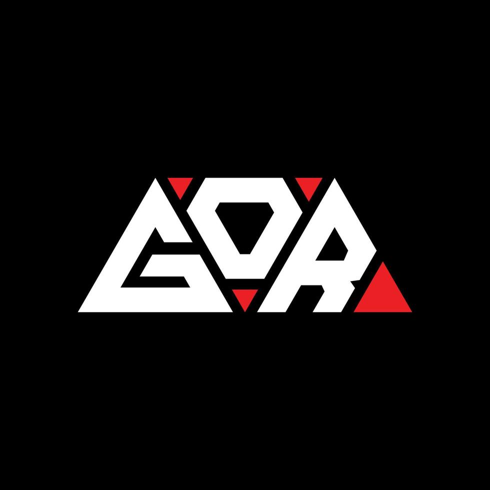 GOR triangle letter logo design with triangle shape. GOR triangle logo design monogram. GOR ...
