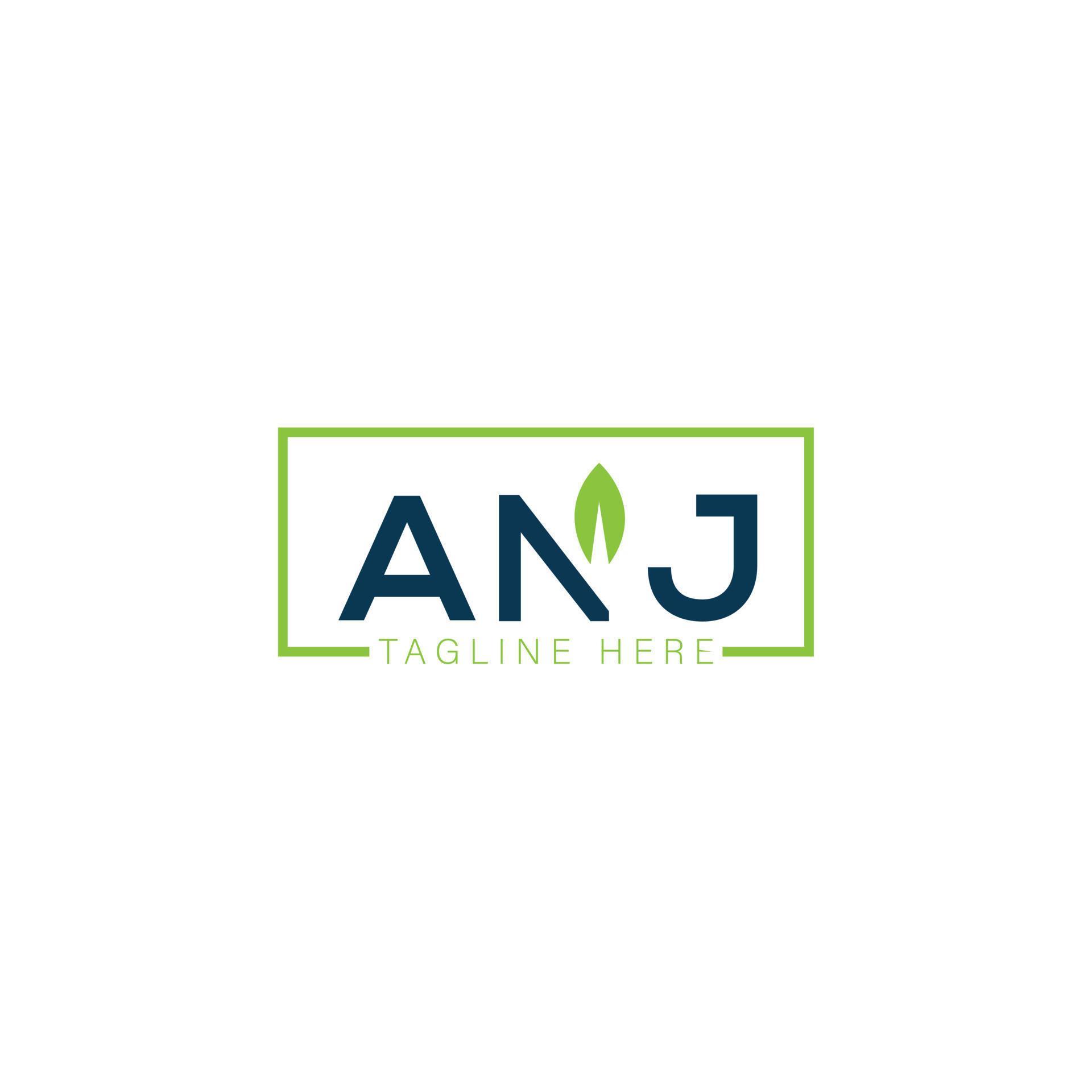 ANJ letter design.ANJ letter logo design on WHITE background. ANJ creative initials letter logo ...