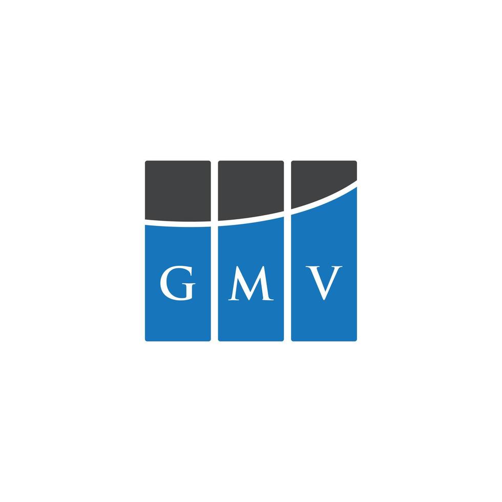 diseño de logotipo de letra gmv sobre fondo blanco. concepto de logotipo de letra de iniciales ...