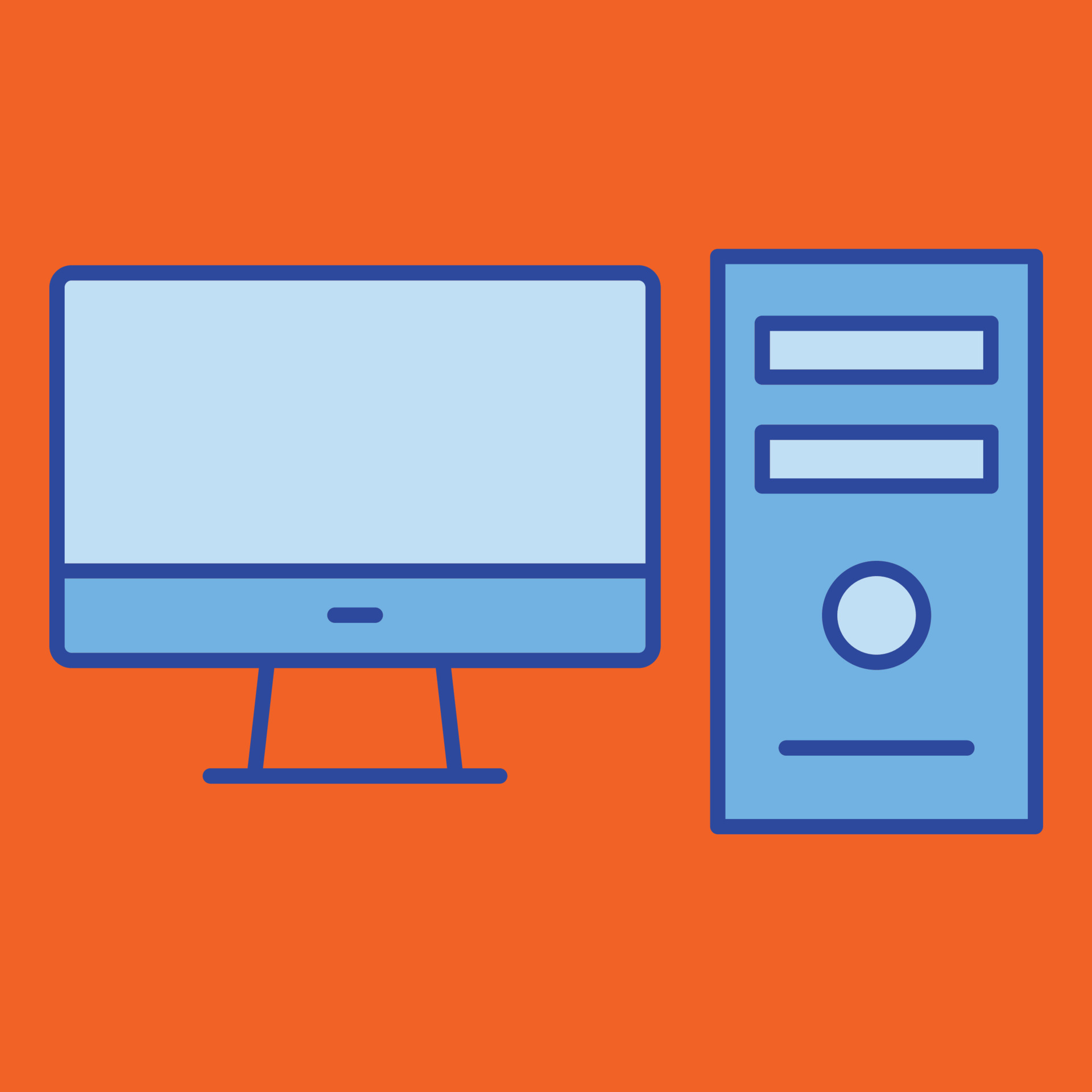 Desktop computer Vector icon that can easily modify or edit 9537313 ...