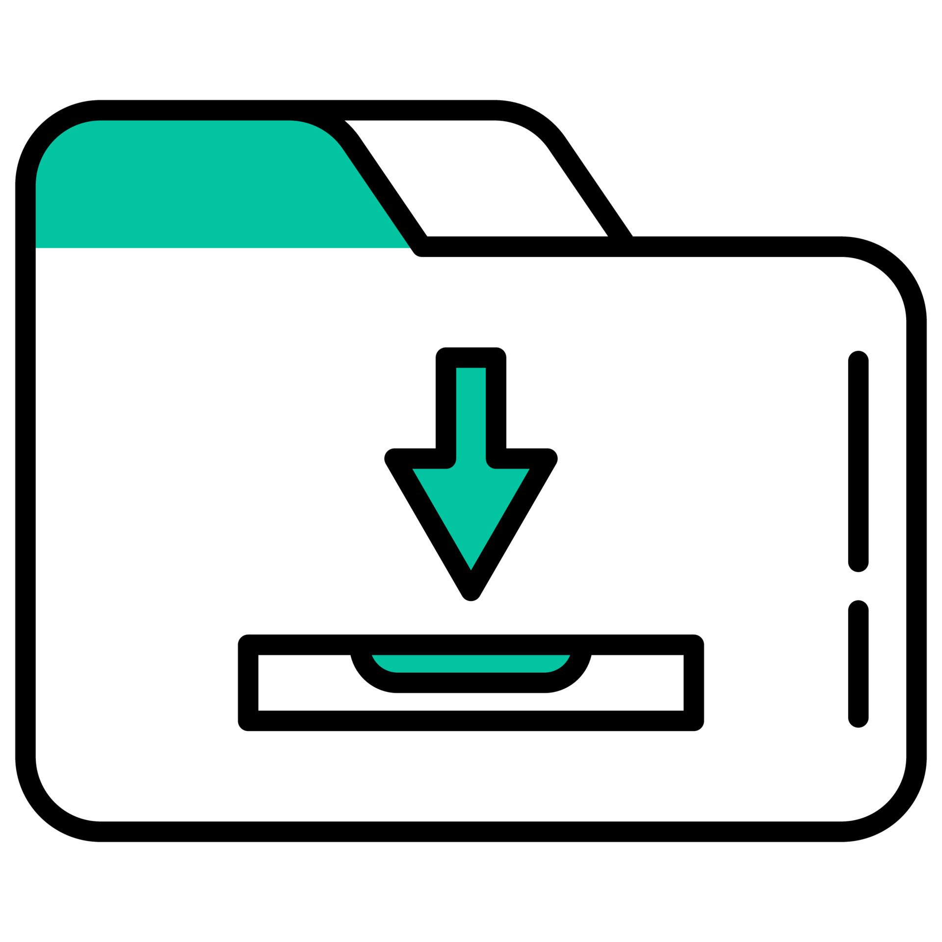 Folder And Download Document 9537953 Vector Art At Vecteezy