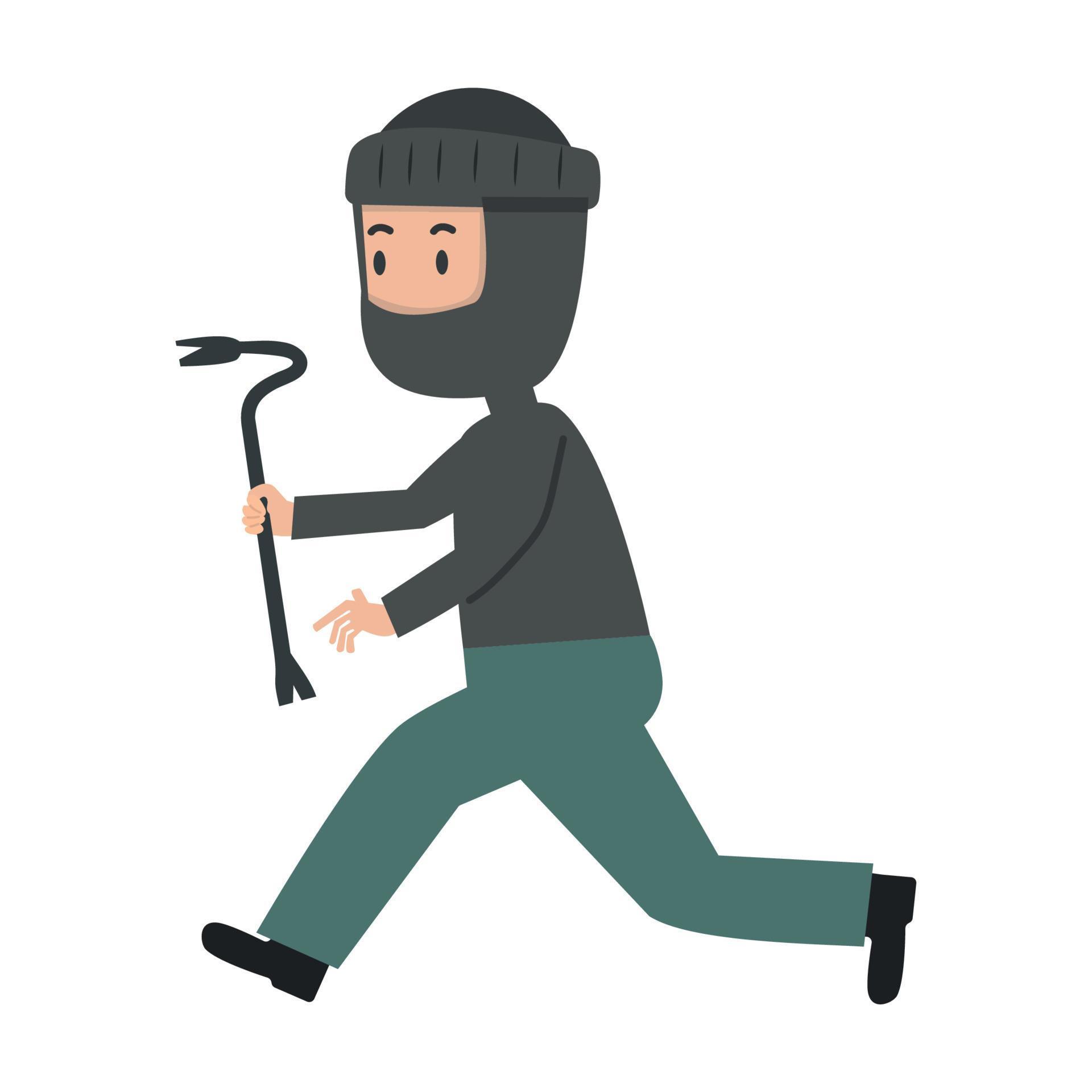 Male thief character Cartoon vector 9538565 Vector Art at Vecteezy