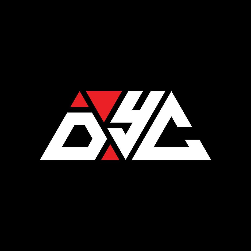 DYC triangle letter logo design with triangle shape. DYC triangle logo design monogram. DYC ...