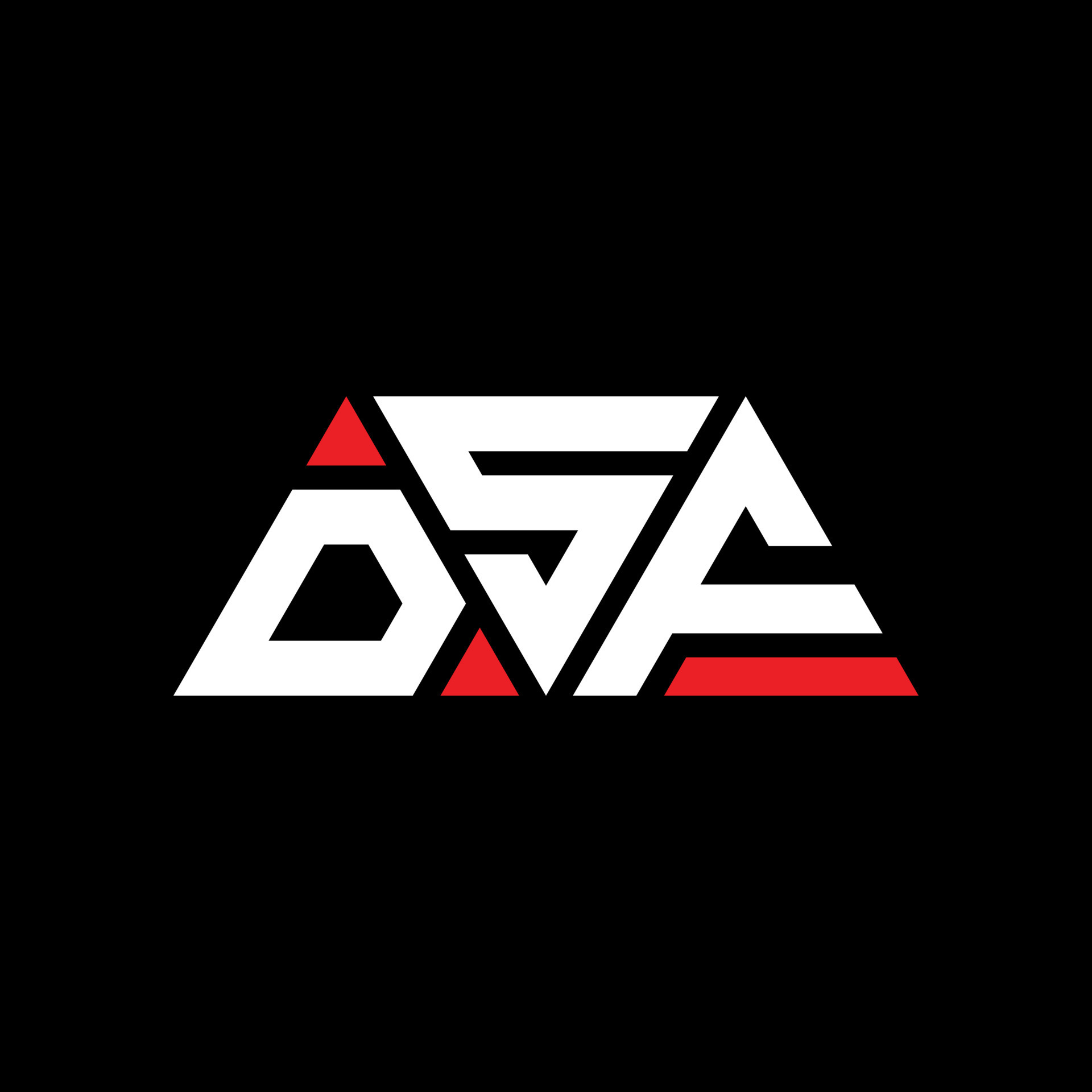Dsf Triangle Letter Logo Design With Triangle Shape Dsf Triangle Logo