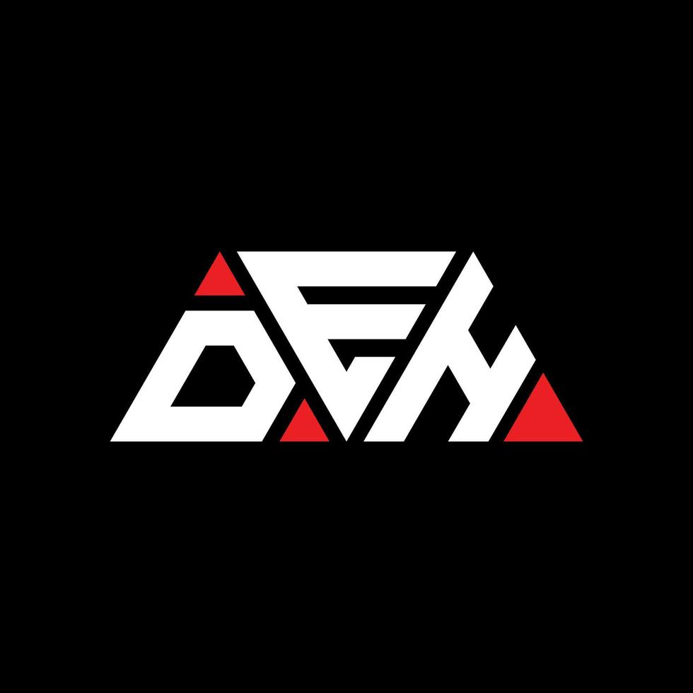 DEH triangle letter logo design with triangle shape. DEH triangle logo ...