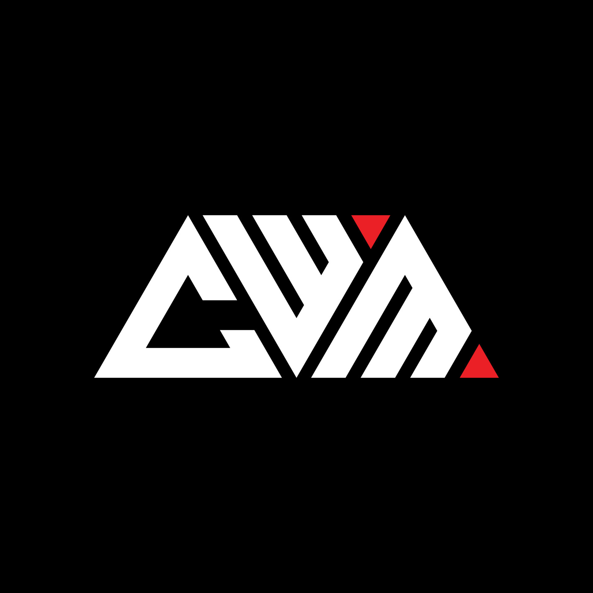CWM triangle letter logo design with triangle shape. CWM triangle logo ...