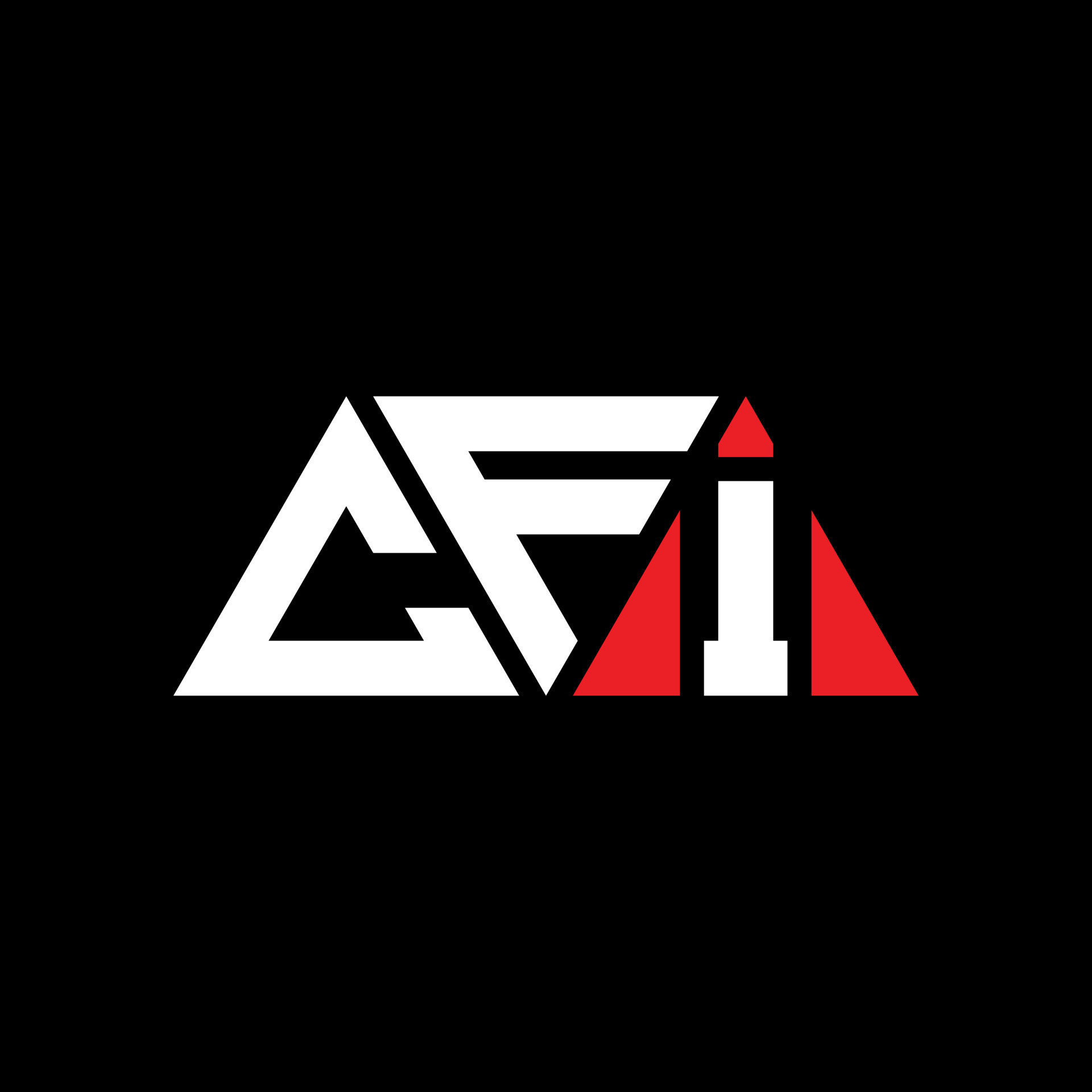 Cfi Triangle Letter Logo Design With Triangle Shape Cfi Triangle Logo Design Monogram Cfi