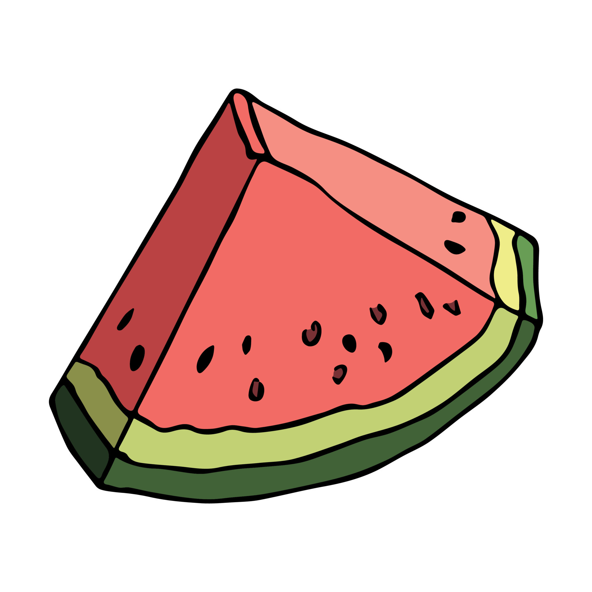 Cute Vector Watermelon Clipart Hand Drawn Watermelon Slice Icon Fruit Illustration 9545146