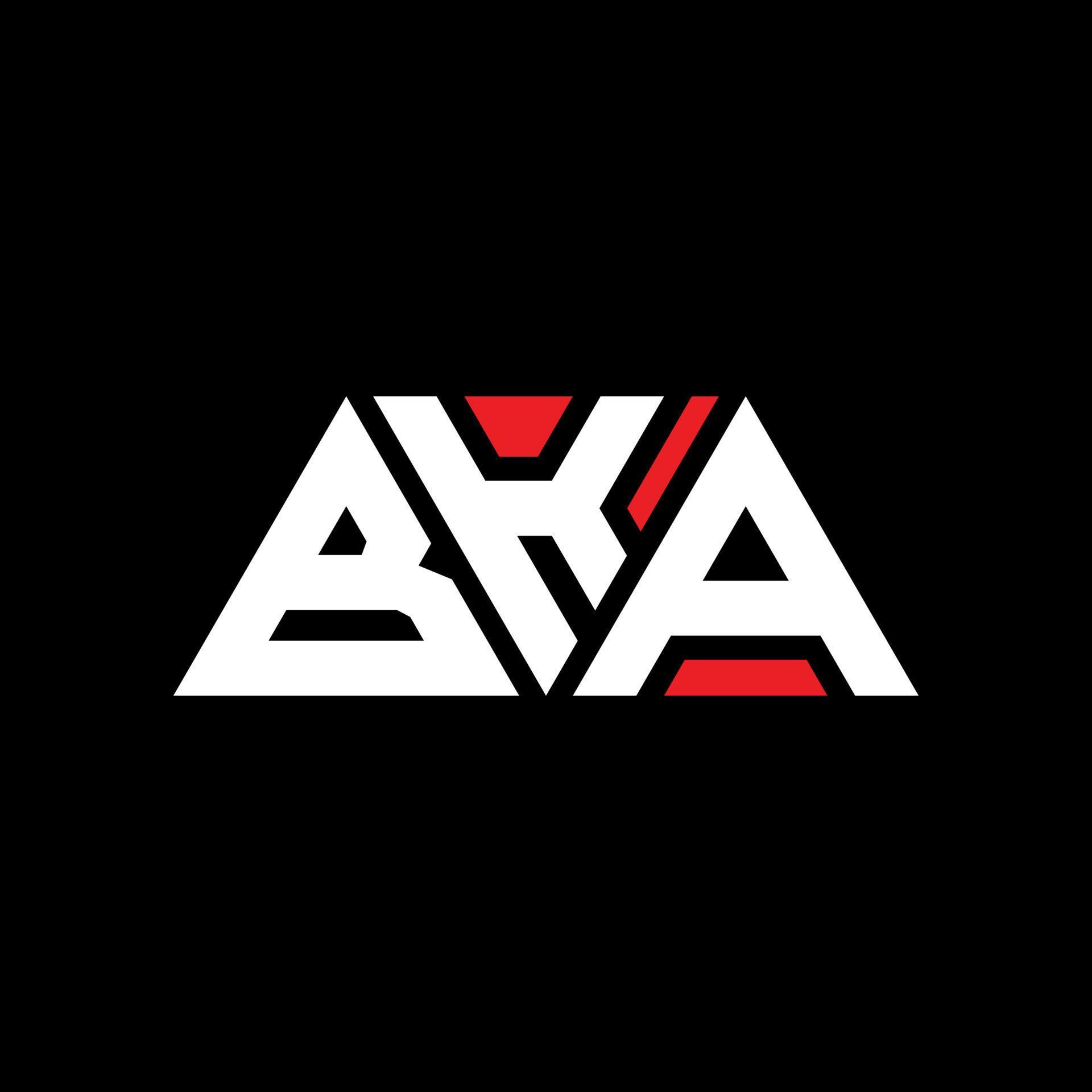 diseño de logotipo de letra triangular bka con forma de triángulo. monograma de diseño del ...