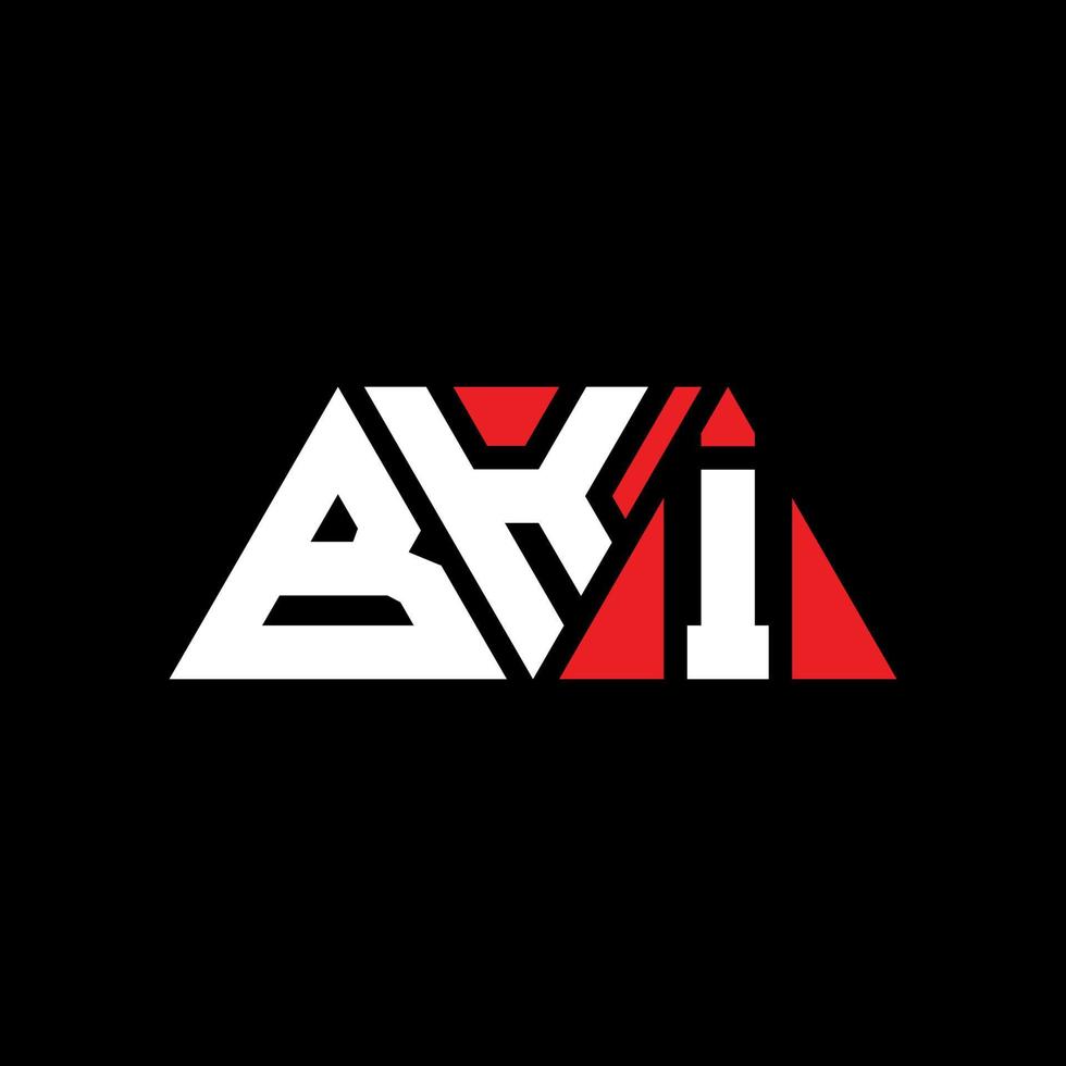 BKI triangle letter logo design with triangle shape. BKI triangle logo design monogram. BKI ...
