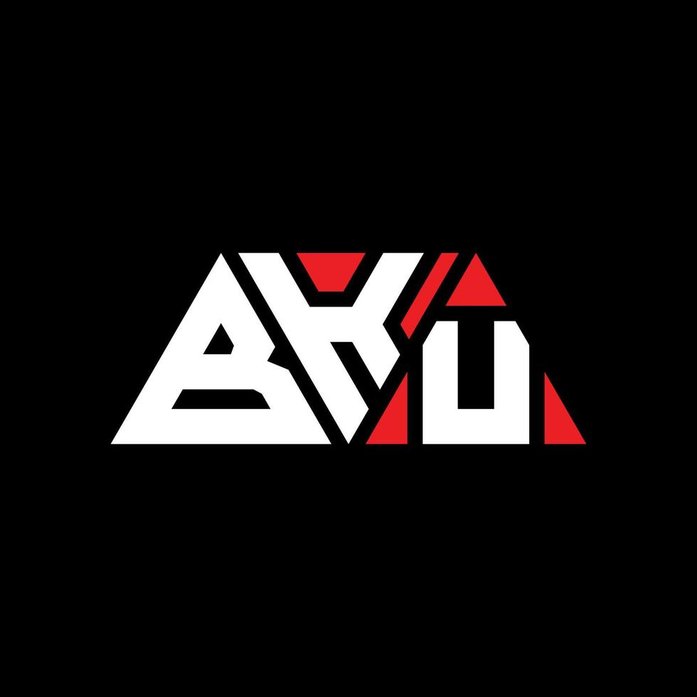 BKU triangle letter logo design with triangle shape. BKU triangle logo design monogram. BKU ...