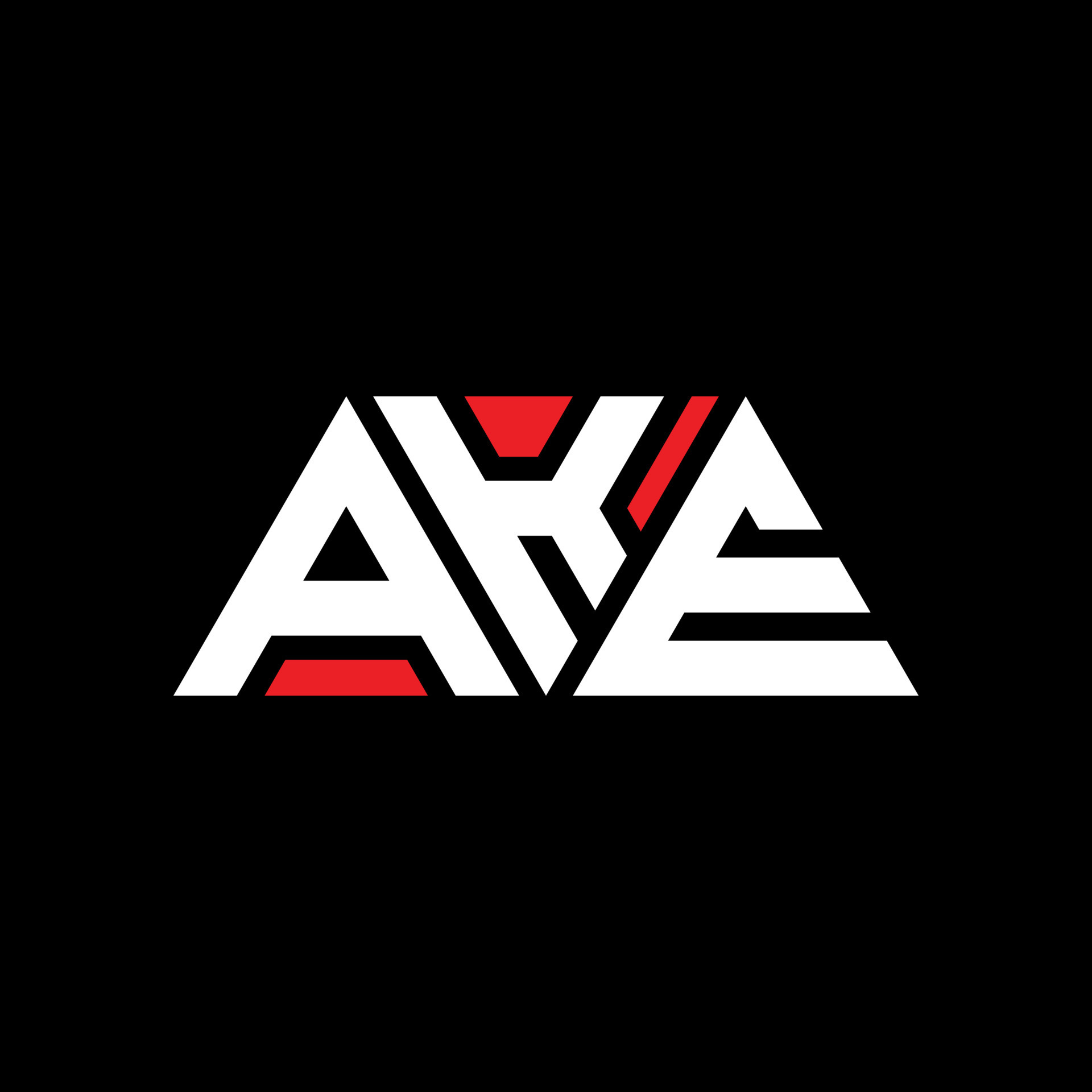 ake diseño de logotipo de letra triangular con forma de triángulo. monograma de diseño de ...