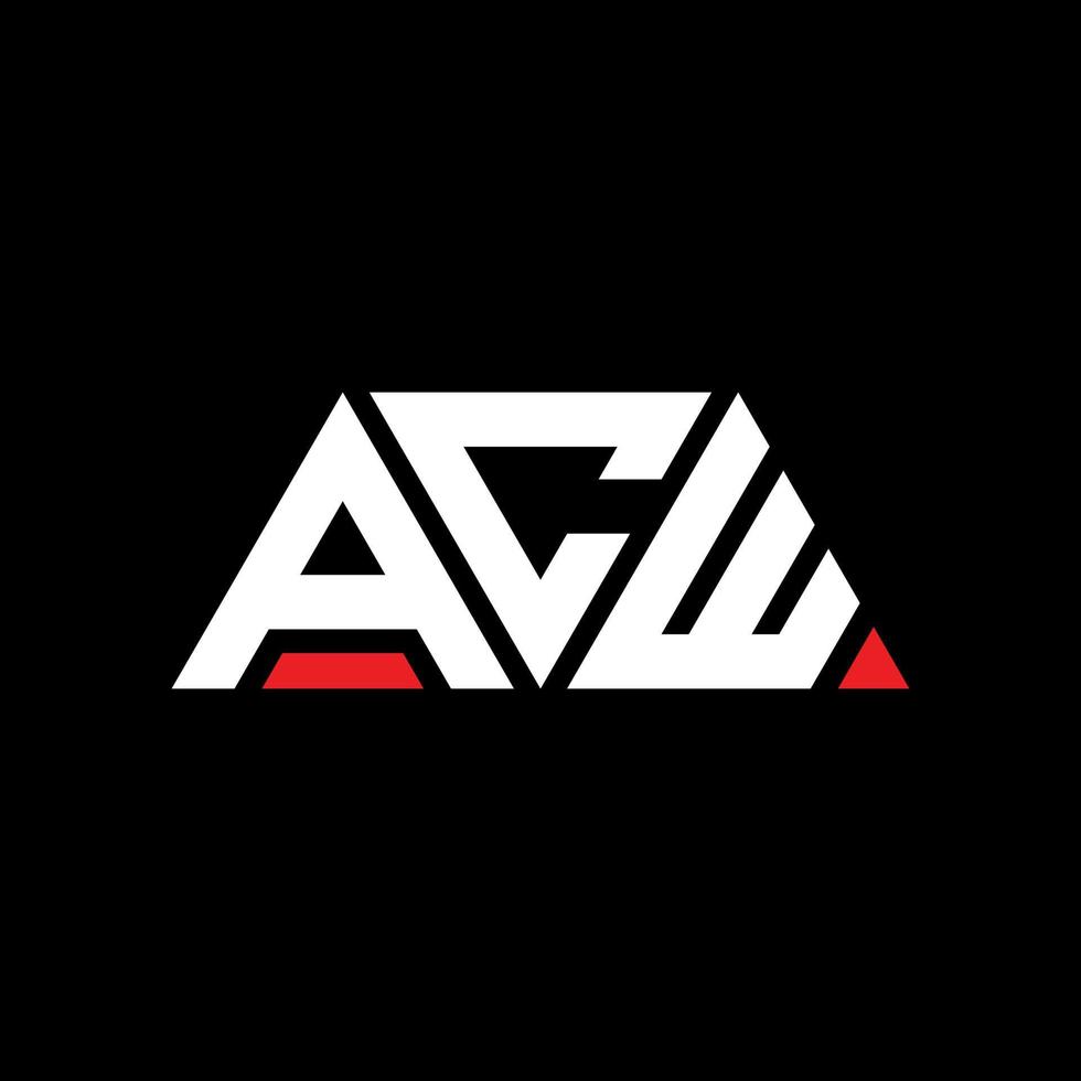 diseño de logotipo de letra de triángulo acw con forma de triángulo. monograma de diseño del ...