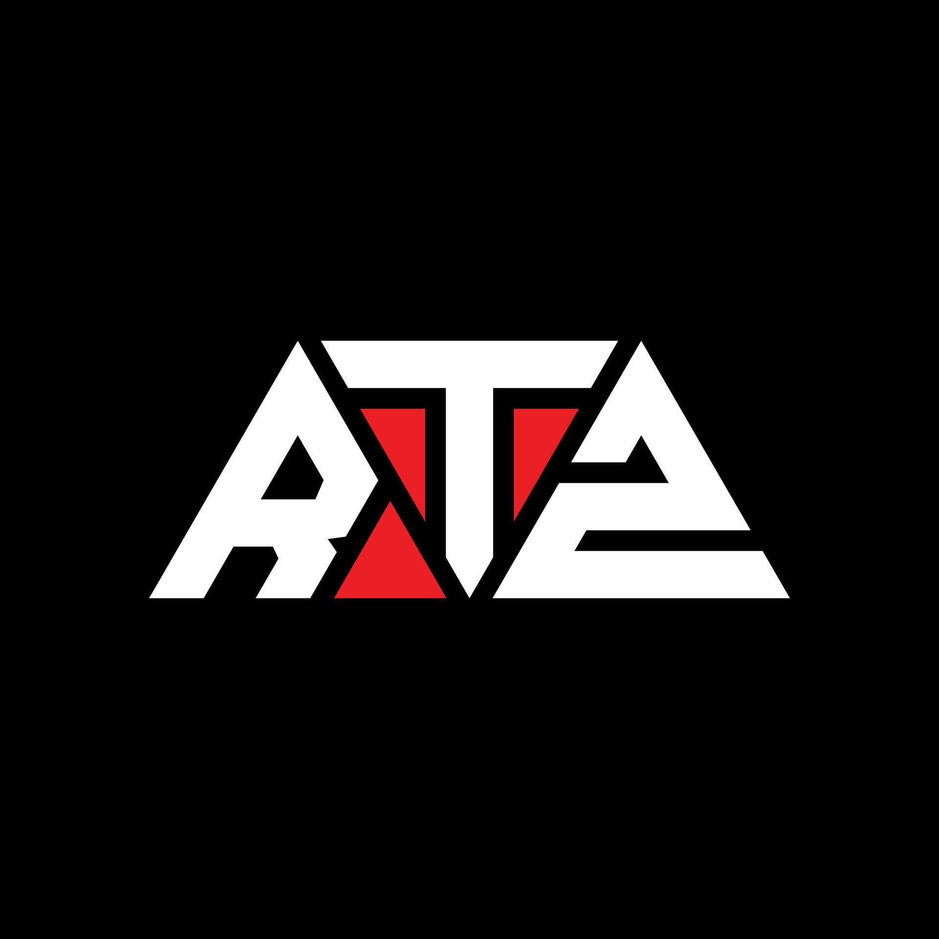 diseño de logotipo de letra triangular rtz con forma de triángulo. monograma de diseño de ...