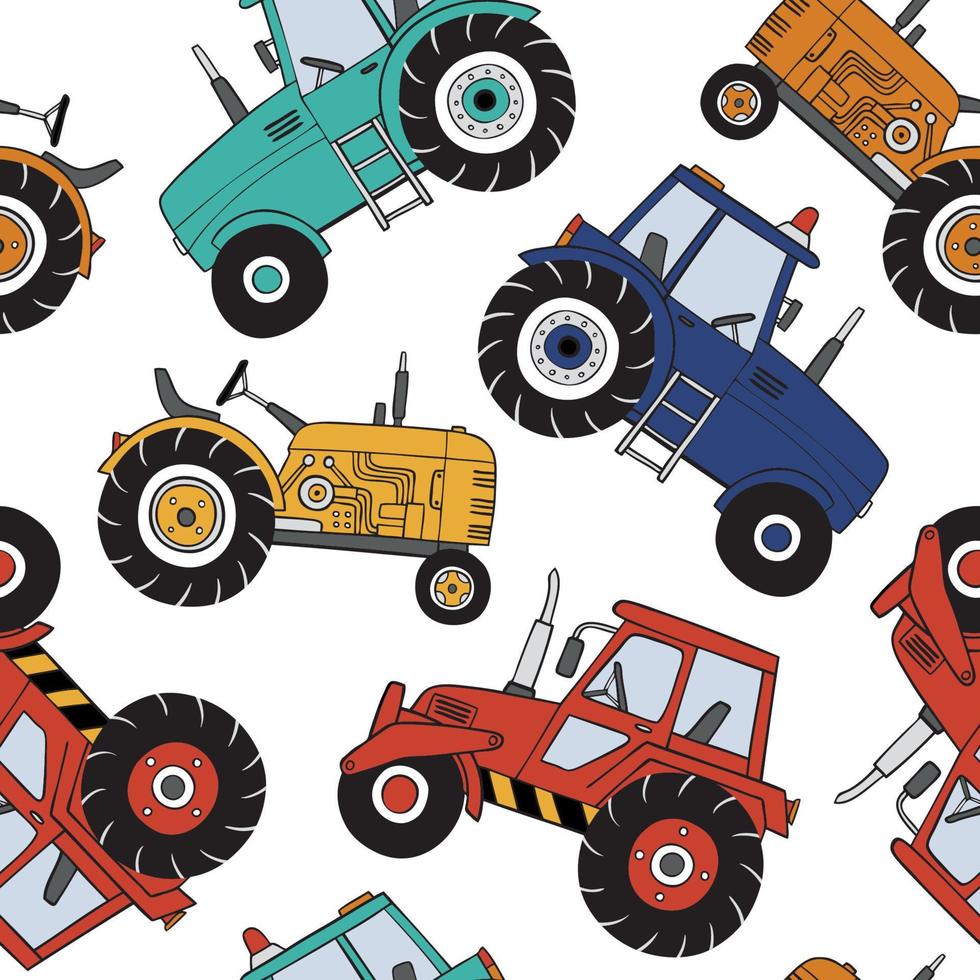 Hand drawn tractors seamless vector pattern 9549804 Vector Art at Vecteezy Hand drawn tractors seamless vector pattern 9549804 Vector Art at Vecteezy