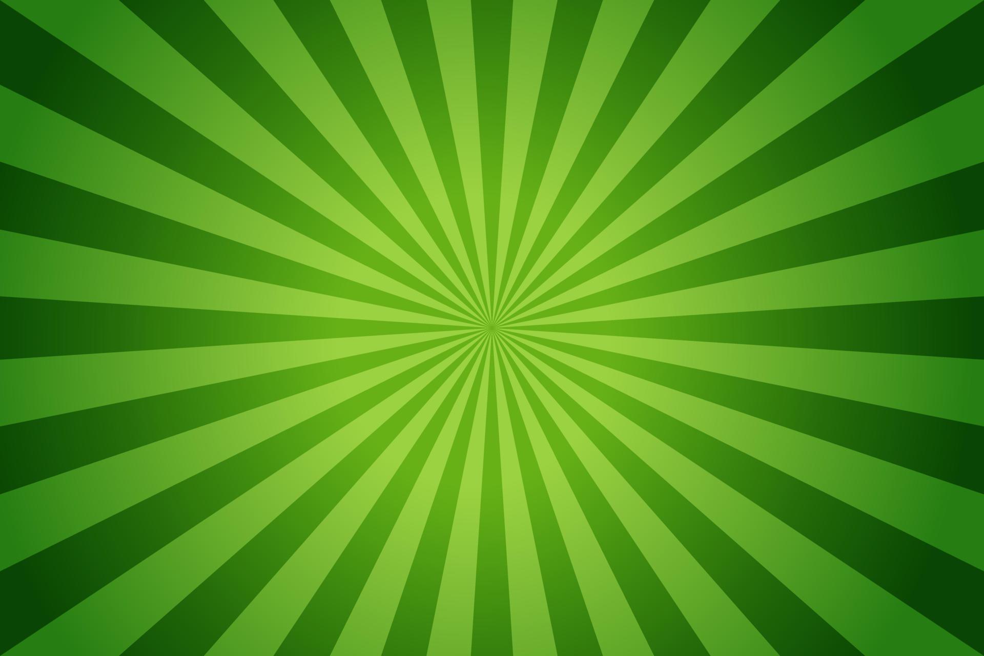 Sun rays retro vintage style on green background, Sunburst pattern background. Rays. Summer ...