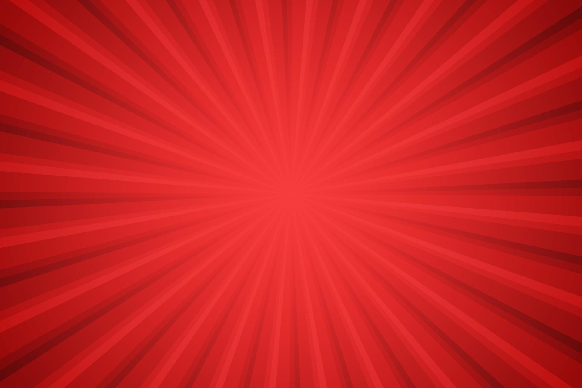 Sun rays retro vintage style on red background, Sunburst pattern background. Rays. Summer banner ...