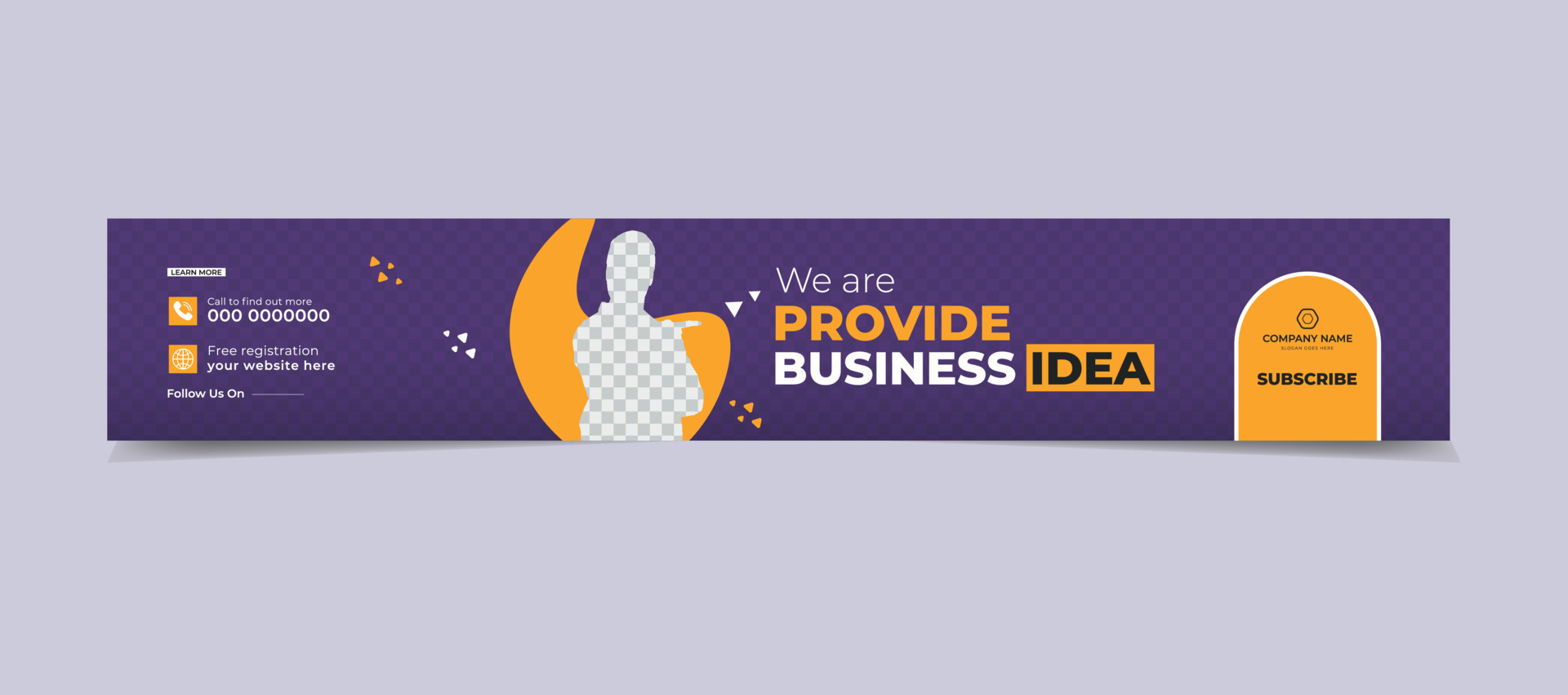 Creative youtube channel art or youtube header template 9566837 Vector ...