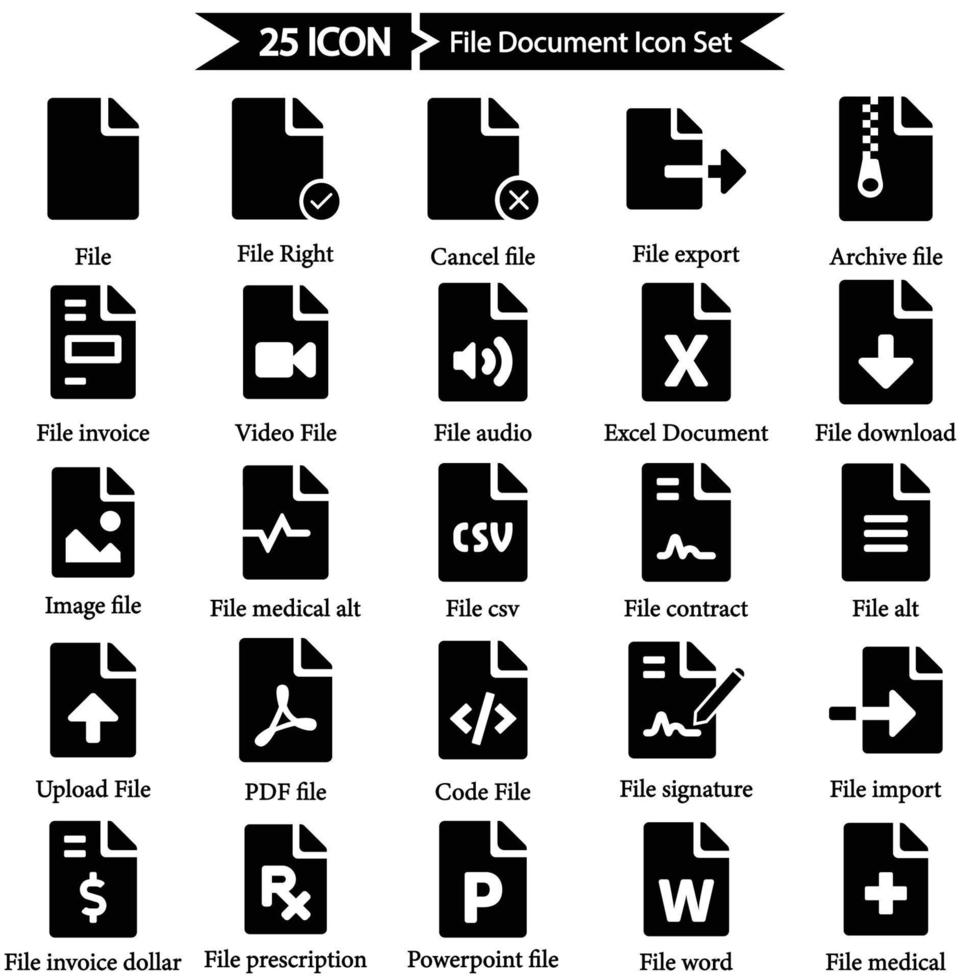 File Document Icon Set 9567133 Vector Art at Vecteezy