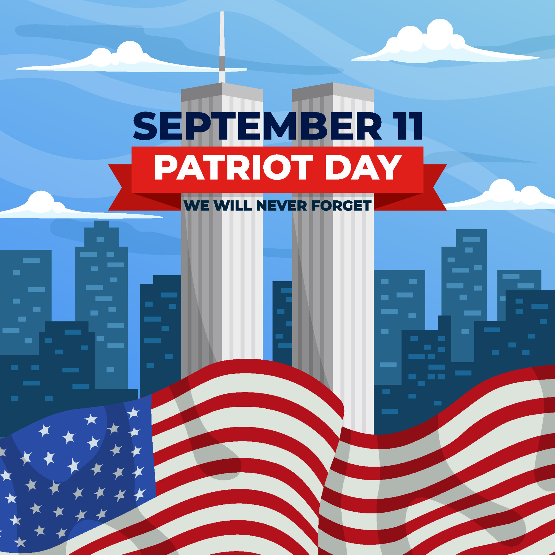 9 11 Patriot Day Concept 9568058 Vector Art at Vecteezy