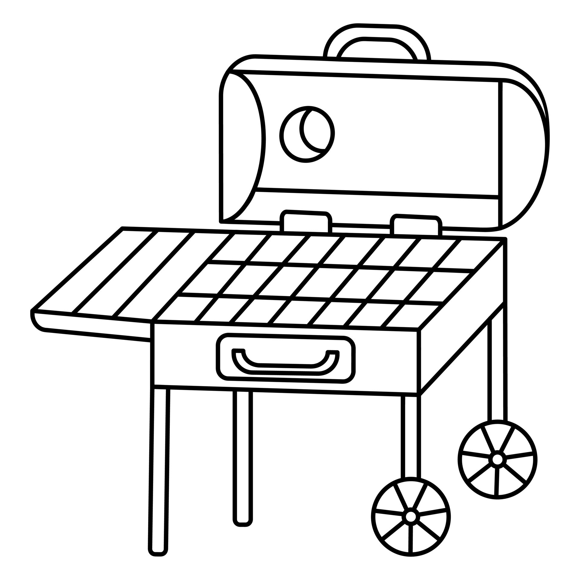 parrilla brasero. barbacoa sobre ruedas. bosquejo. recipiente ... parrilla brasero. barbacoa sobre ruedas. bosquejo. recipiente ...