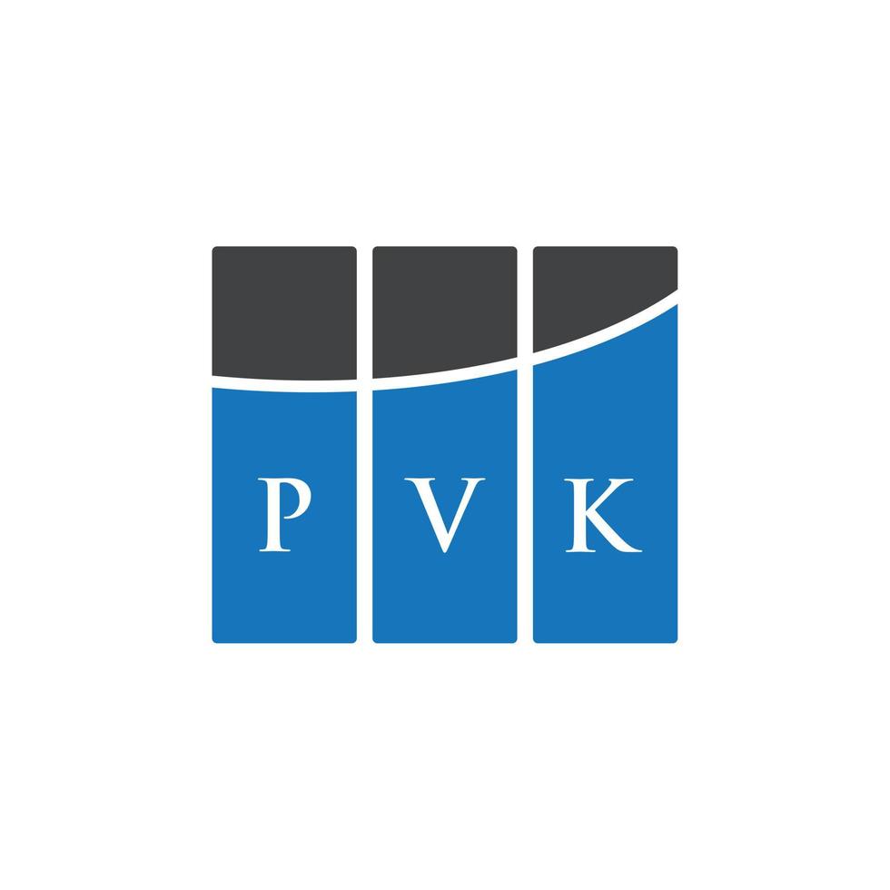 diseño de logotipo de letra pvk sobre fondo blanco. pvk creative iniciales carta logo concepto ...