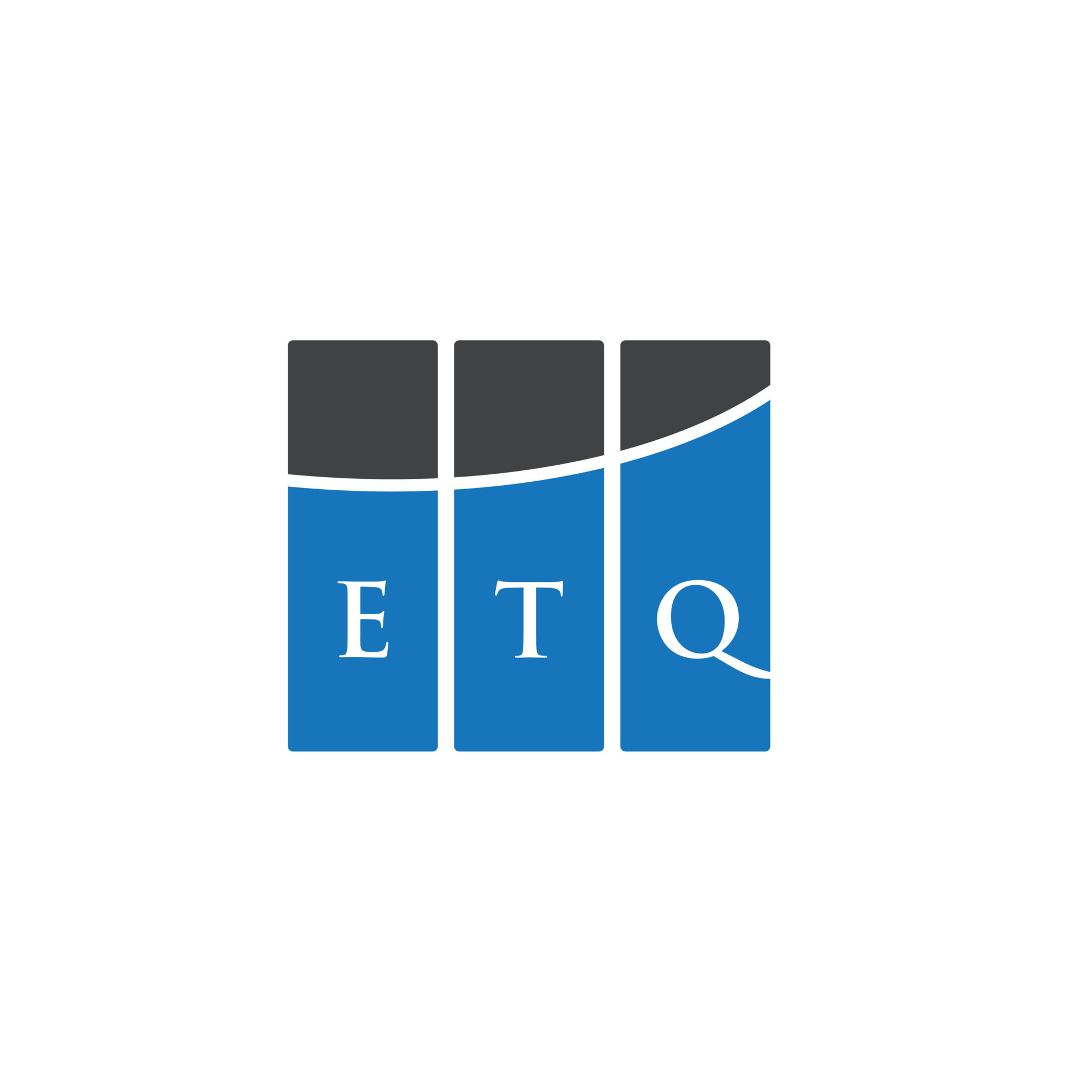 ETQ letter logo design on WHITE background. ETQ creative initials letter logo concept. ETQ ...