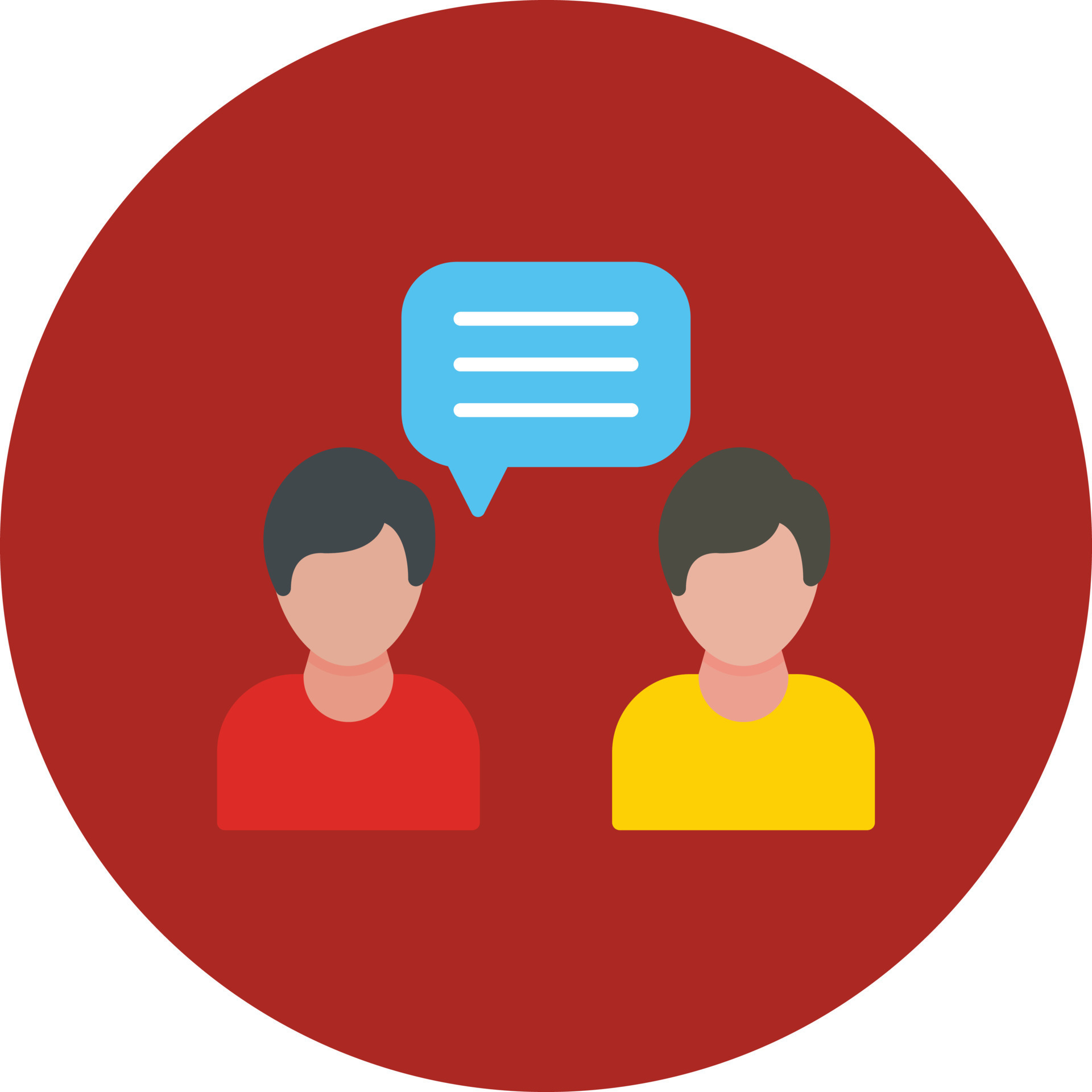 Conversation Flat Circle 9570891 Vector Art At Vecteezy