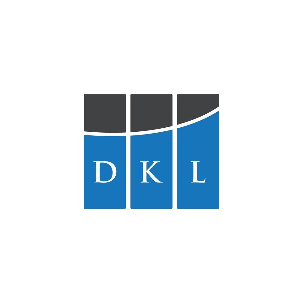 diseño de logotipo de letra dkl sobre fondo blanco. concepto de logotipo de letra de iniciales ...