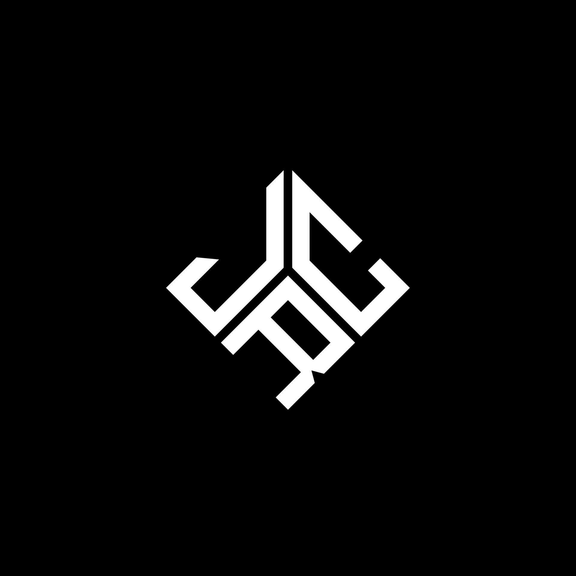 diseño de logotipo de letra jrc sobre fondo negro. concepto de logotipo de letra de iniciales ...