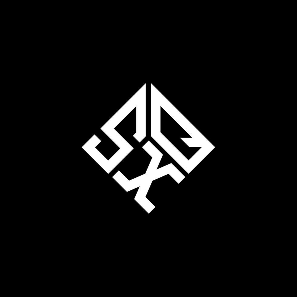 SXQ letter logo design on black background. SXQ creative initials ...
