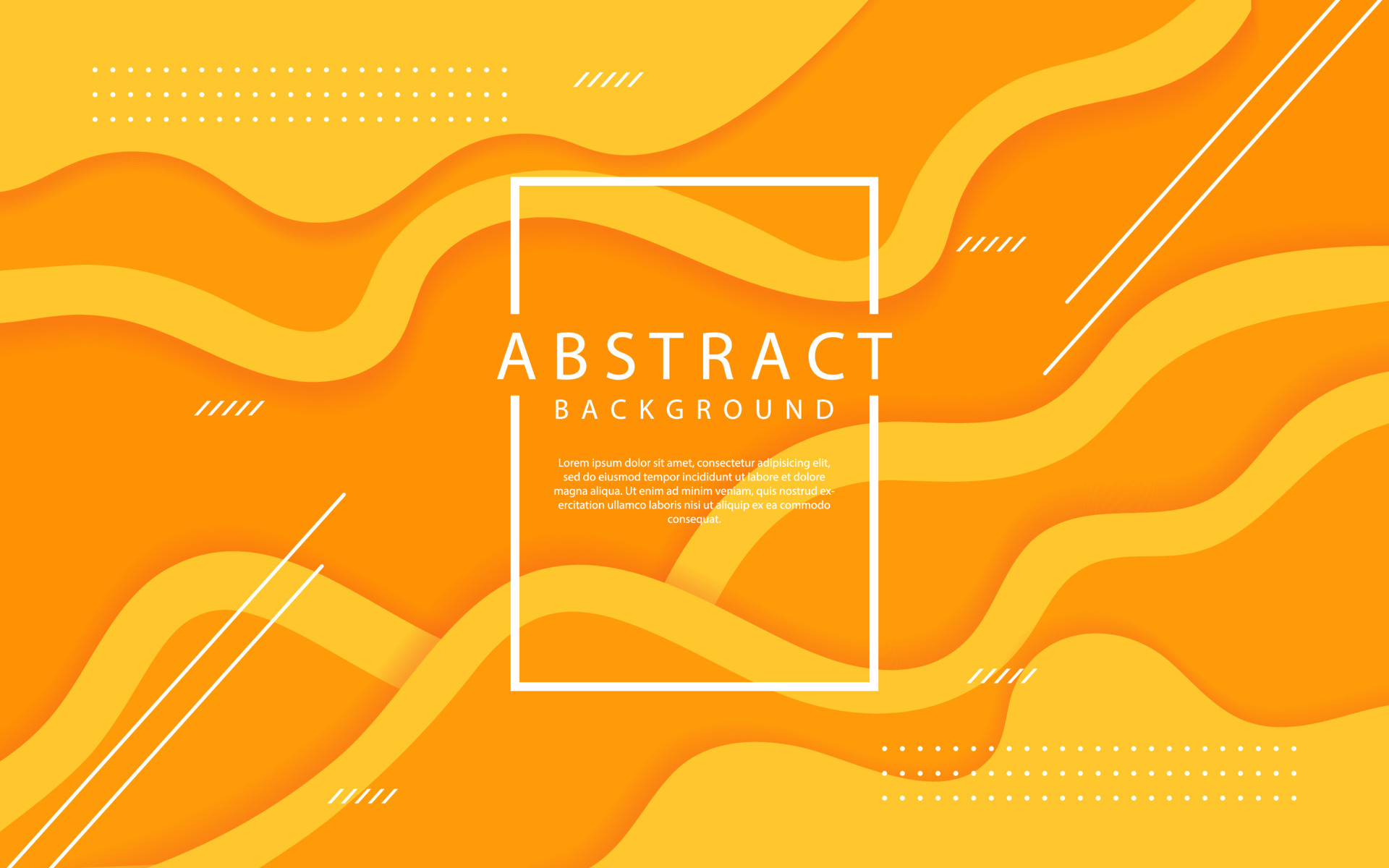 Abstract 3d Orange Geometric Background Overlap Layer On Bright Space With Dynamic Waves Effect