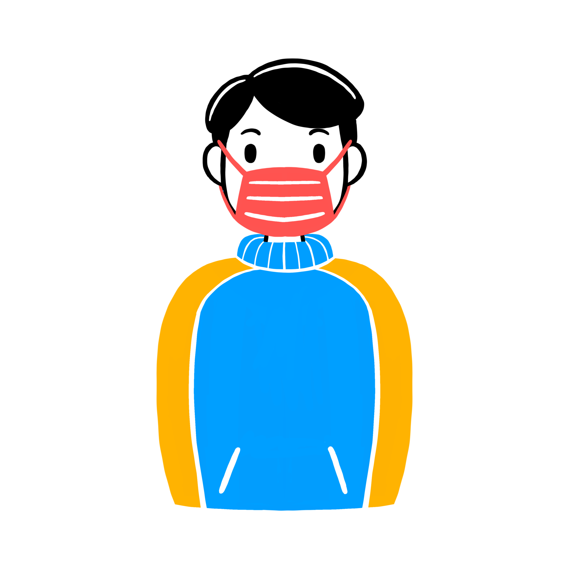 Man Wearing A Face Mask 9583153 Png
