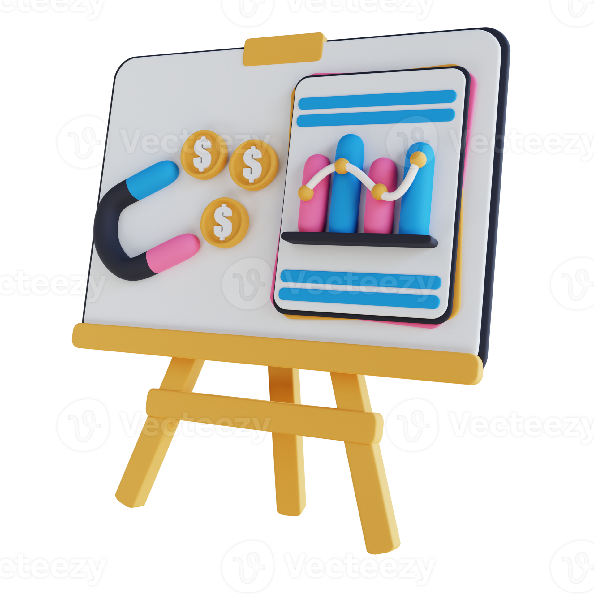 3D illustration marketing presentation 9583725 PNG