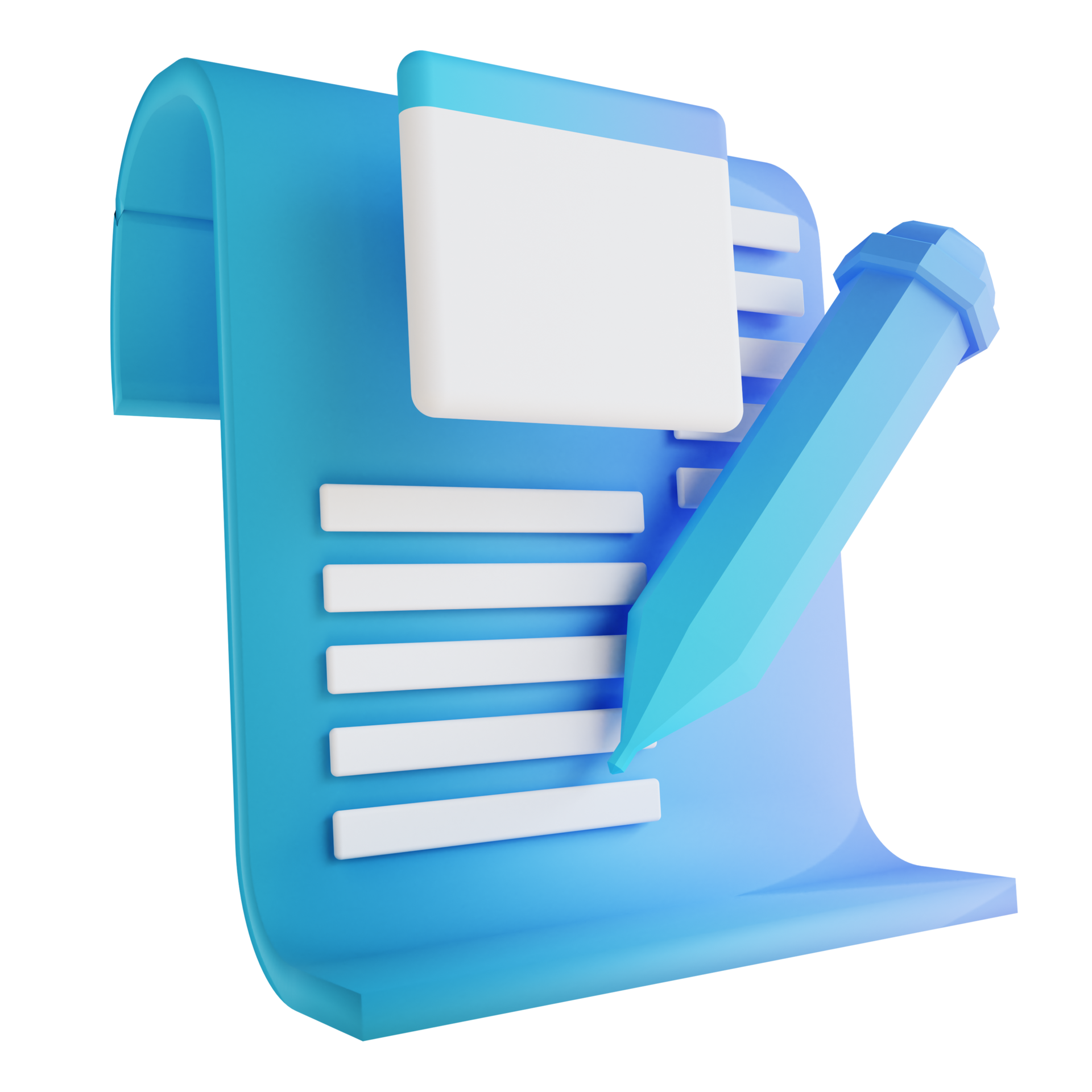 3D illustration write documents 9583782 PNG 3D illustration write documents 9583782 PNG