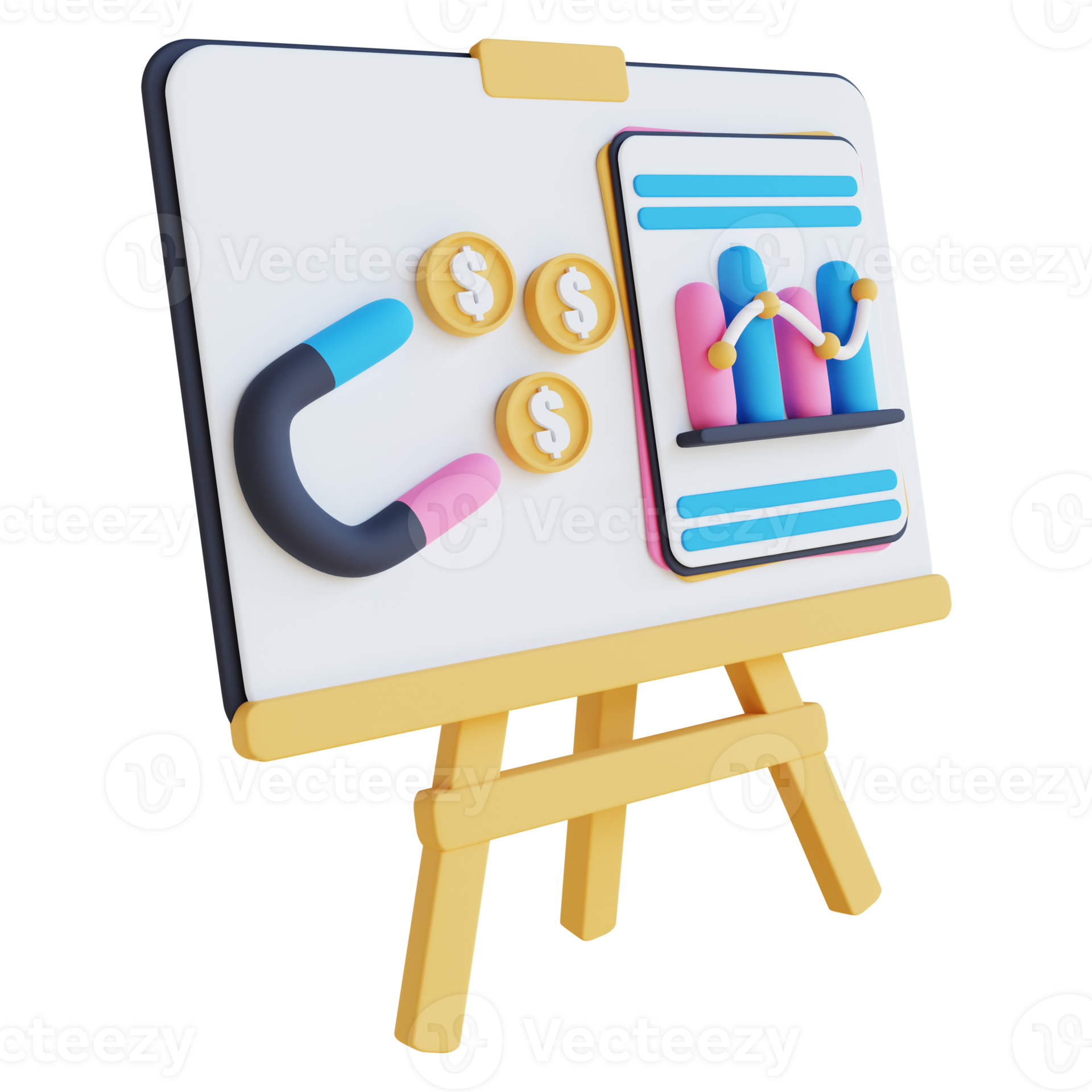 3D illustration marketing presentation 9583938 PNG