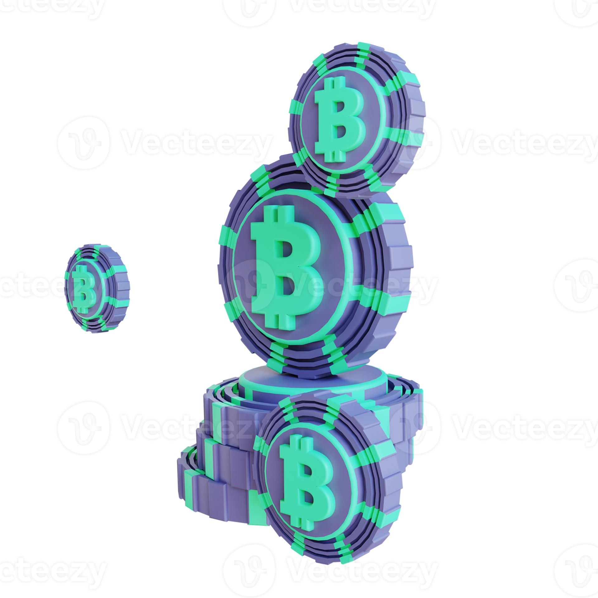 3D illustration Bitcoin 2 suitable for cryptocurrency 9584362 PNG