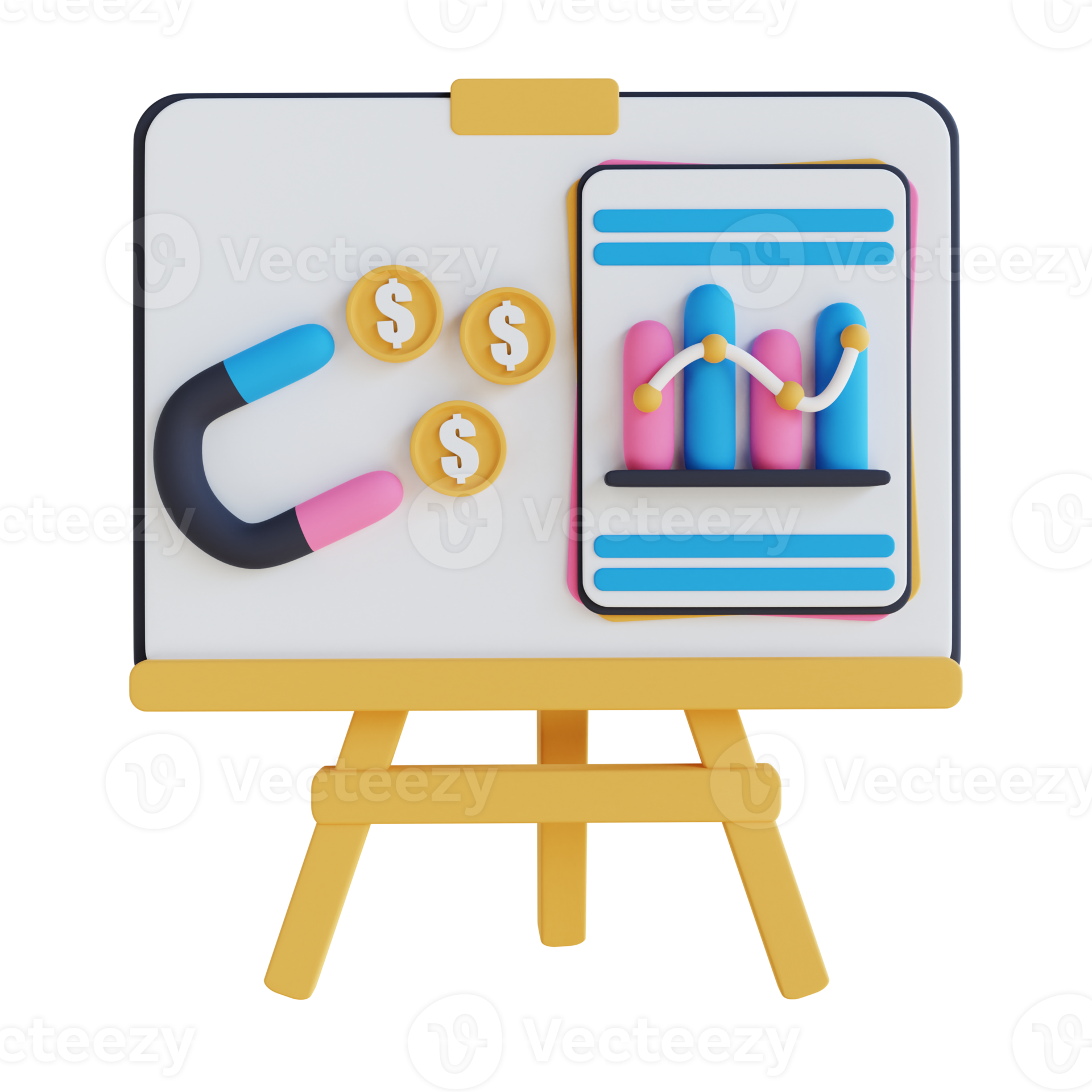 3D illustration marketing presentation 9584702 PNG