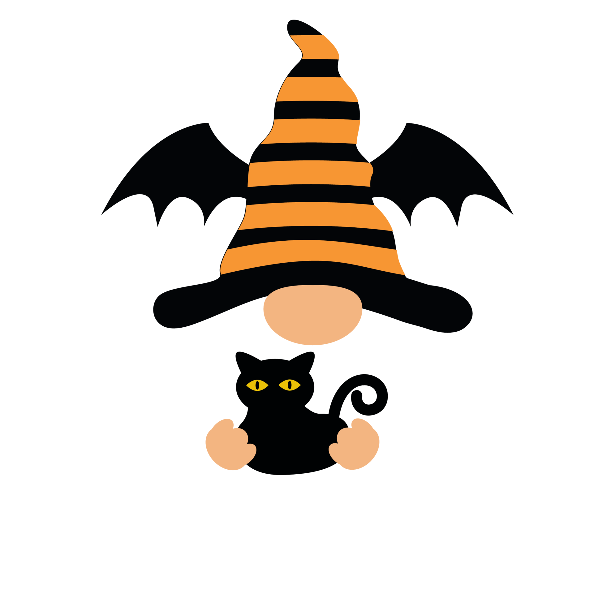 Halloween Cute Face Gnomes Design Element 9585476 Png