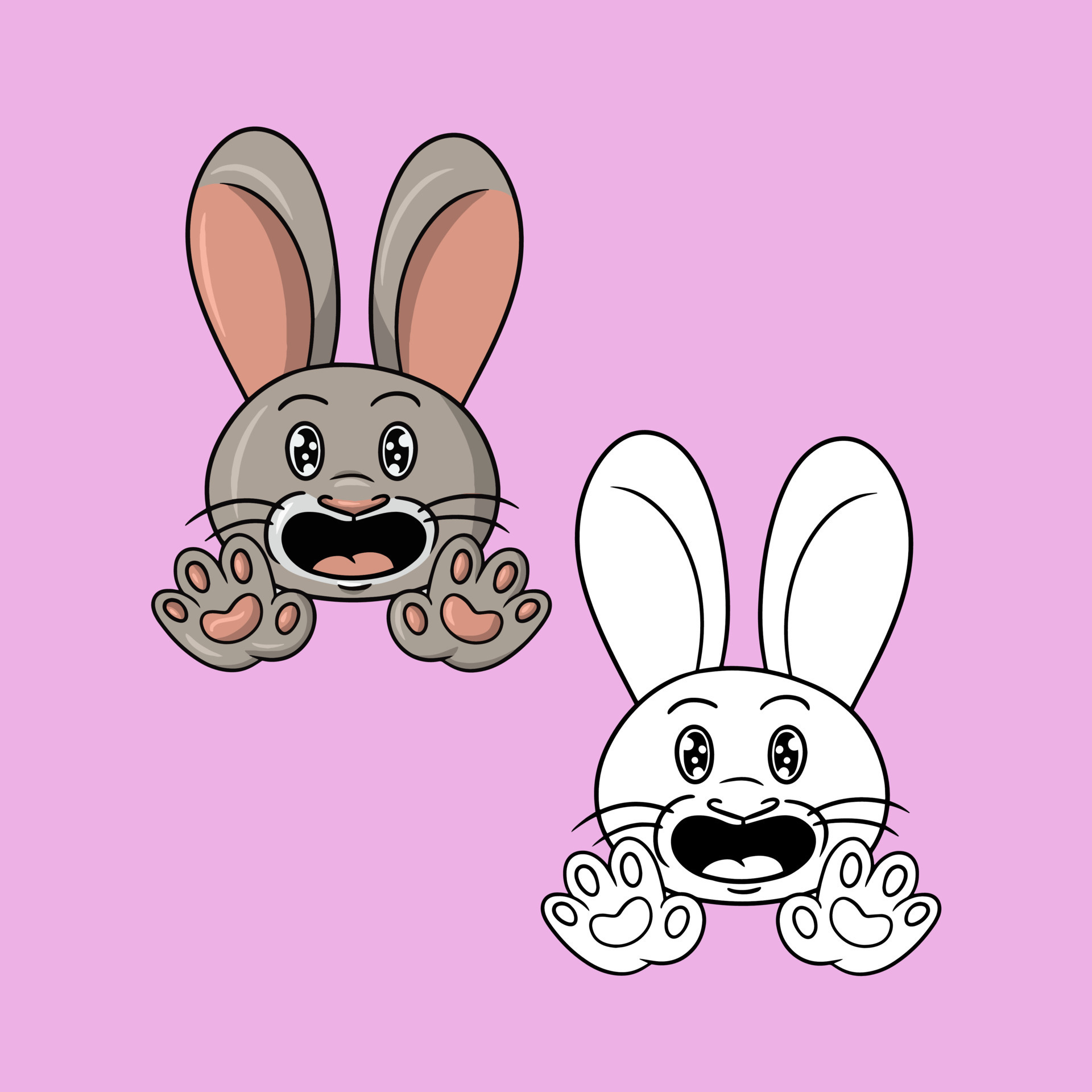 Excited Clip Art Bunny
