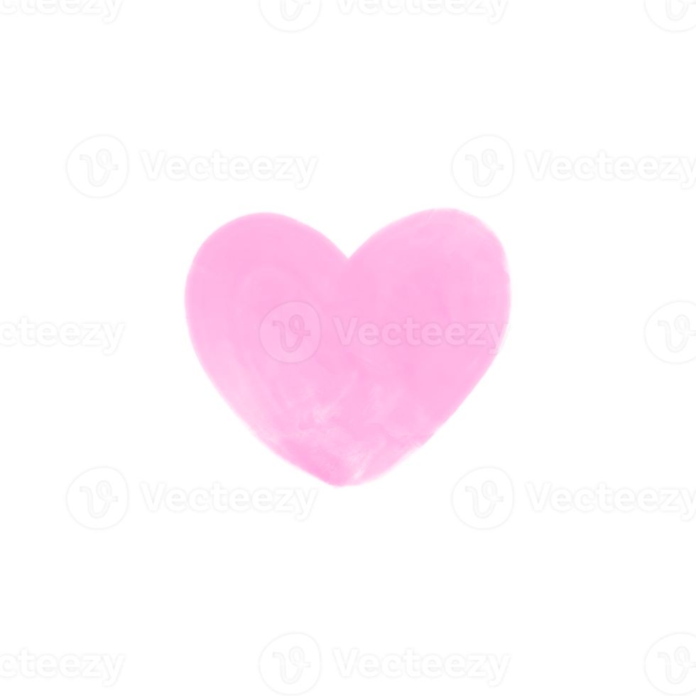 Acuarela De Corazón Rosa 9591106 Png
