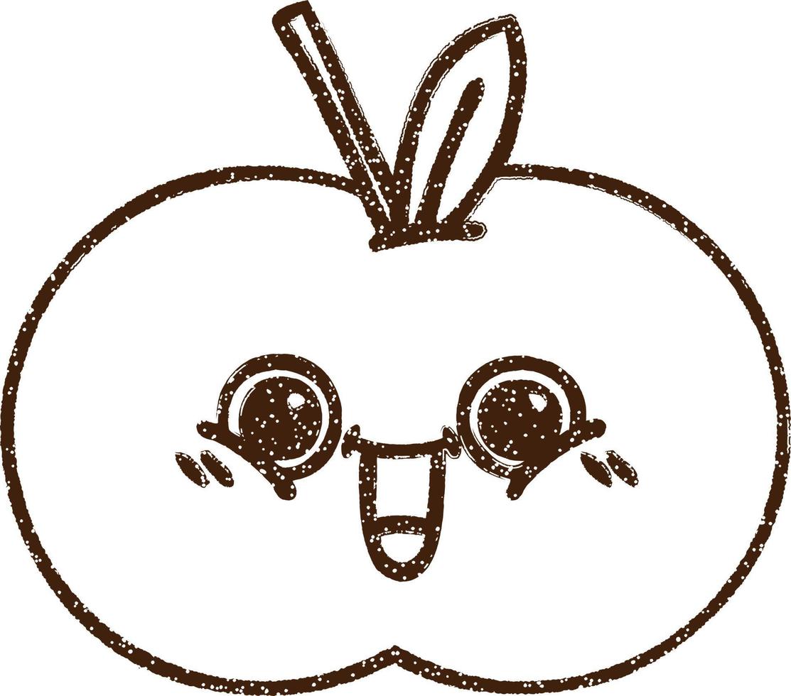 Apple Charcoal Drawing 9593358 Vector Art at Vecteezy