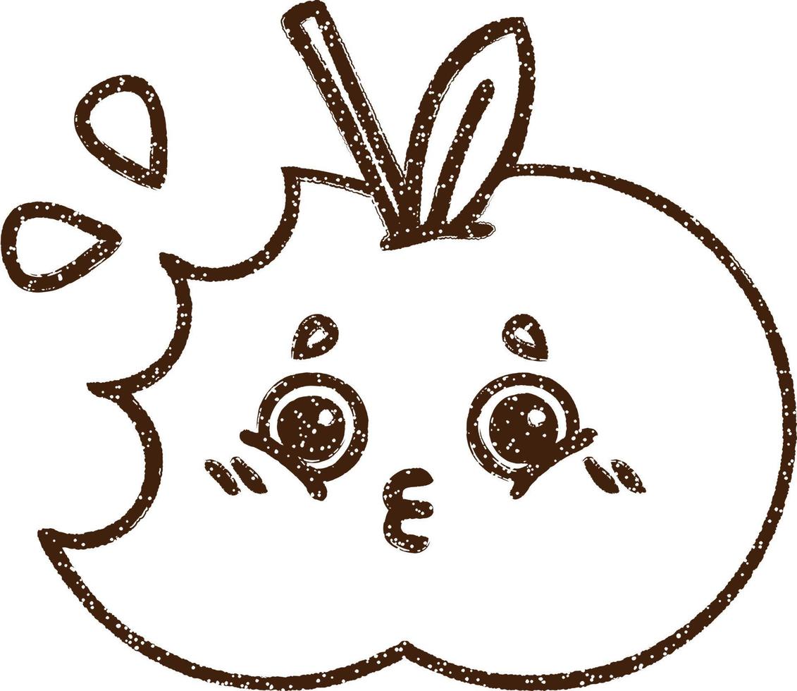 Apple Charcoal Drawing 9593361 Vector Art at Vecteezy