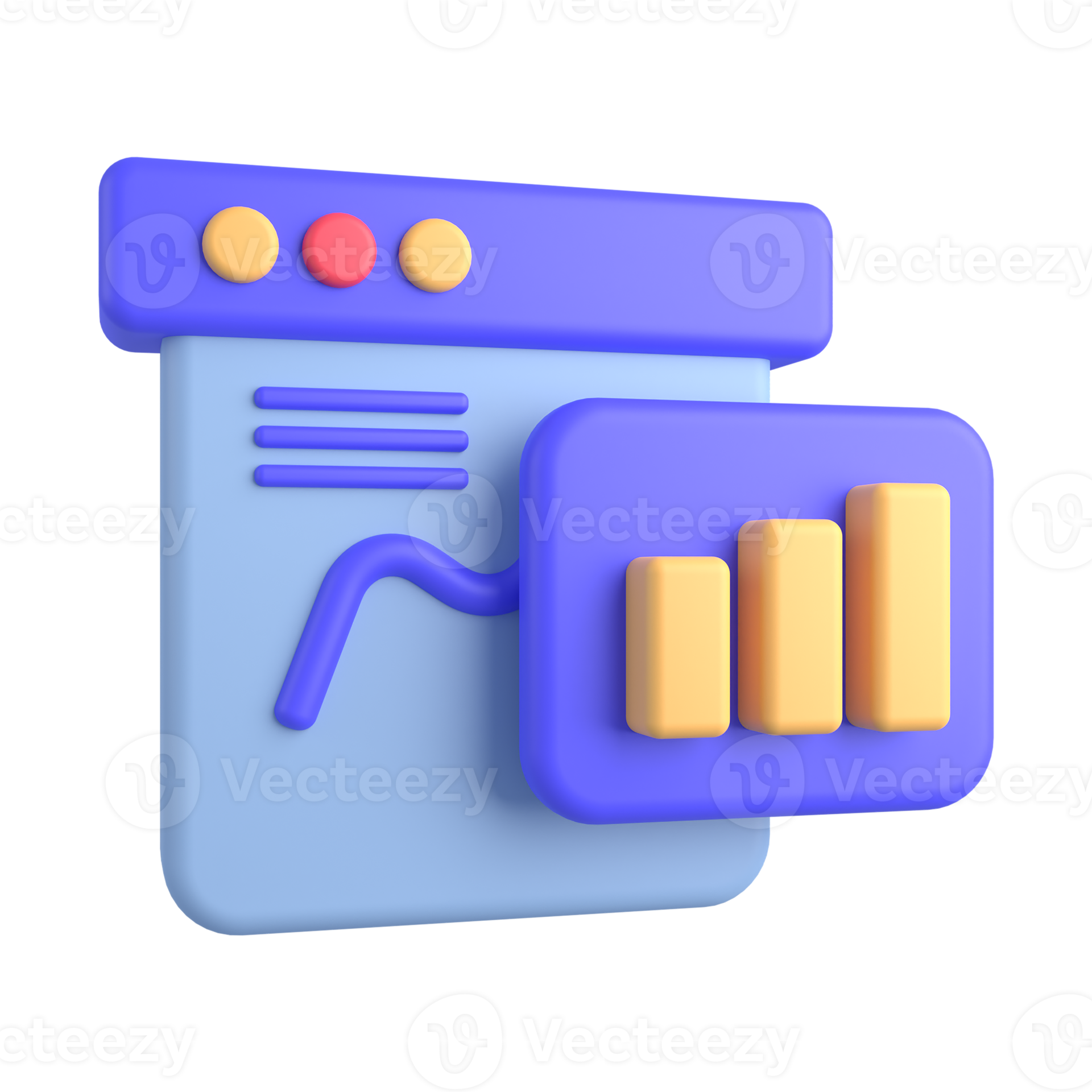 3d illustration of data statistics 9596522 PNG