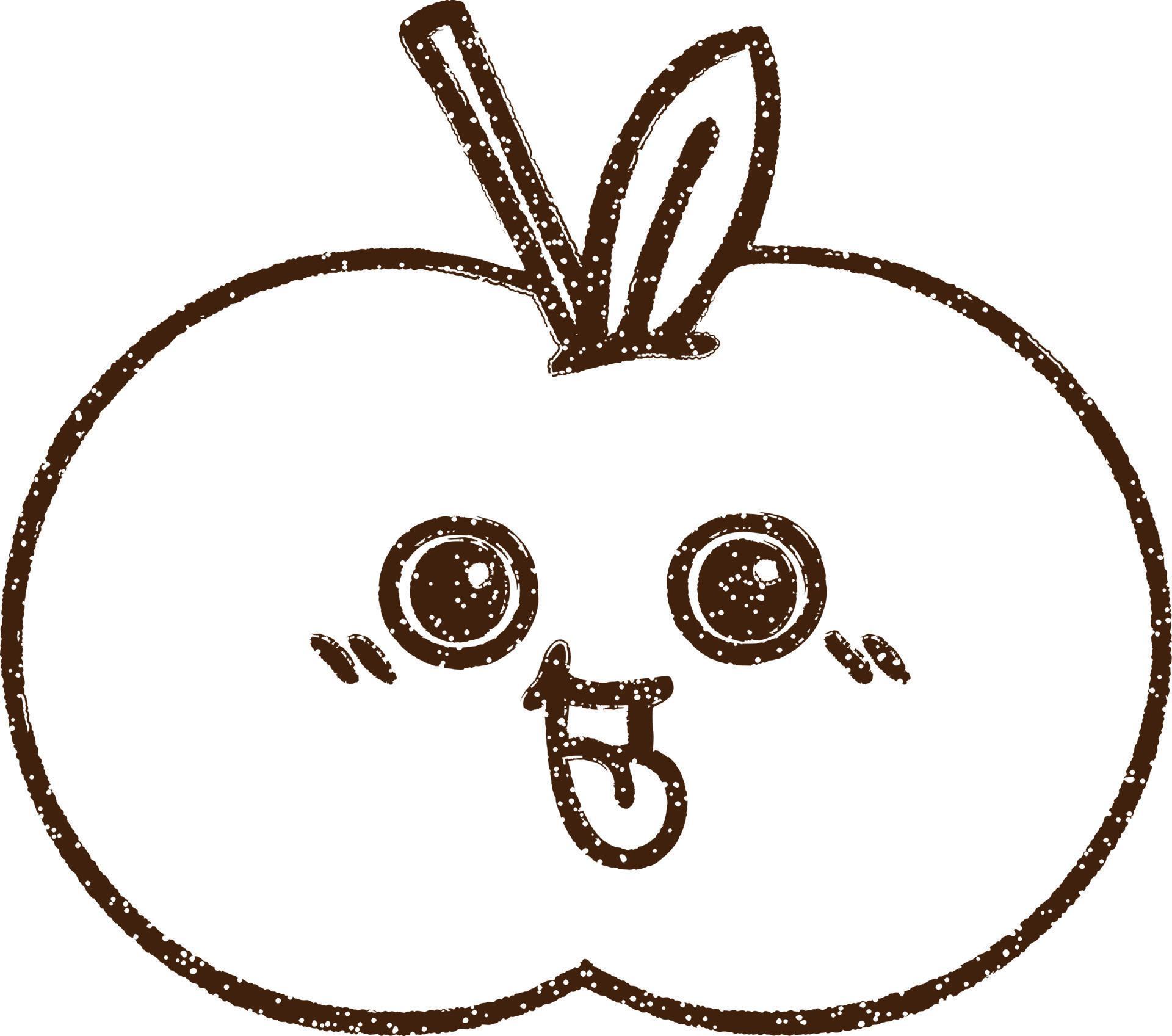 Apple Charcoal Drawing 9598367 Vector Art at Vecteezy