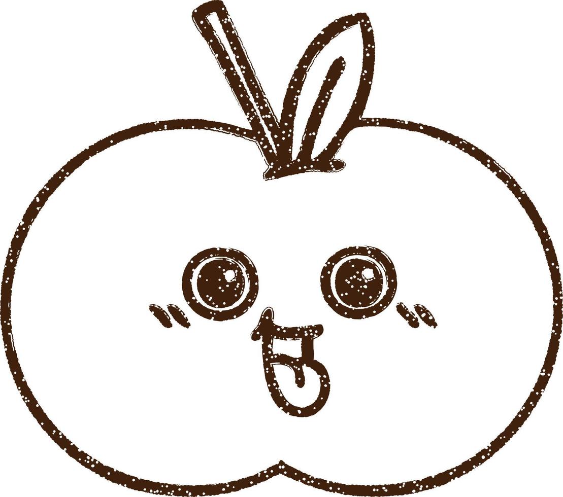 Apple Charcoal Drawing 9598367 Vector Art at Vecteezy