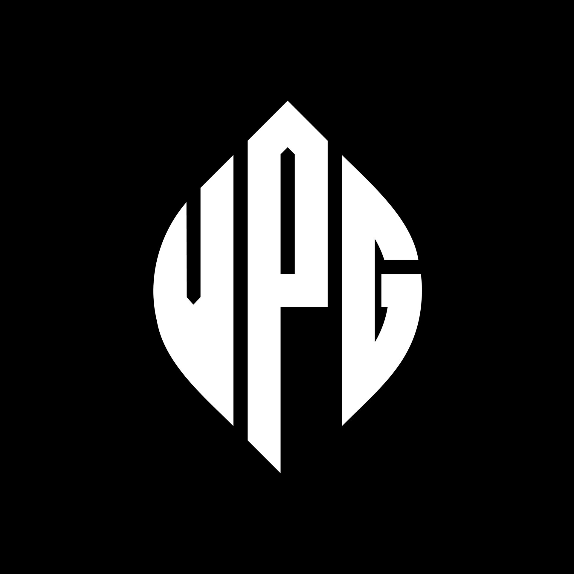 diseño de logotipo de letra de círculo vpg con forma de círculo y elipse. letras de elipse vpg ...