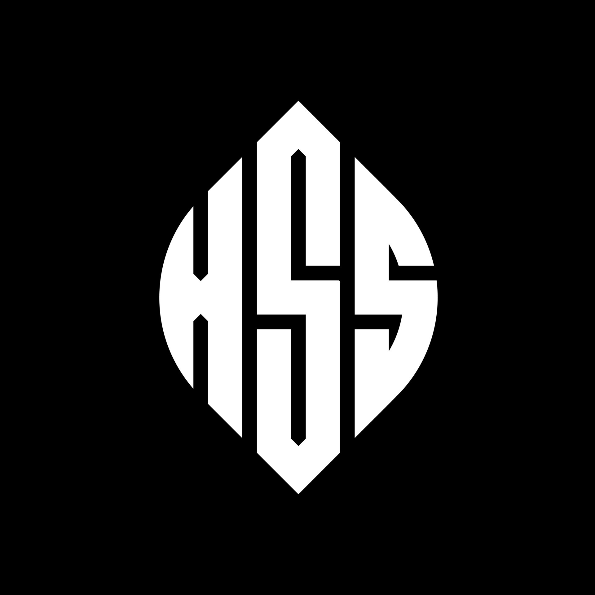 xss diseño de logotipo de letra circular con forma de círculo y elipse ...