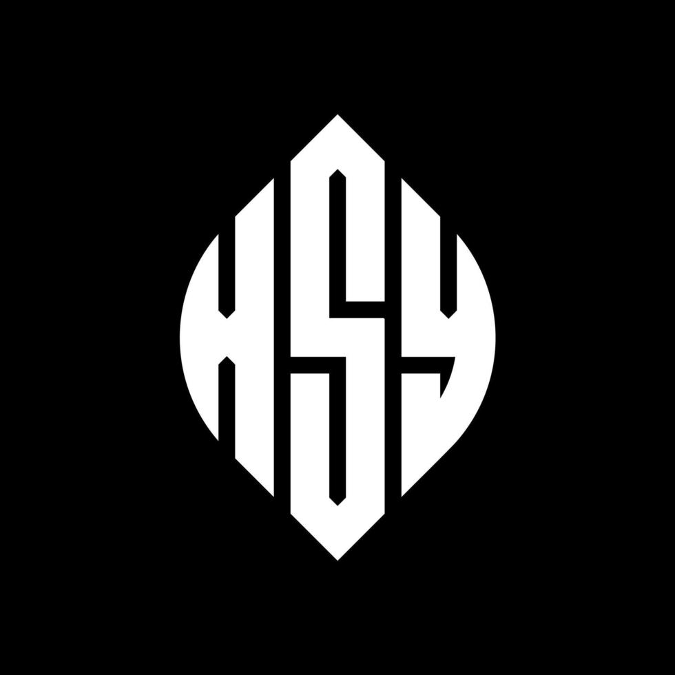 Diseño de logotipo de letra de círculo xsy con forma de círculo y elipse. xsy letras elipses con ...